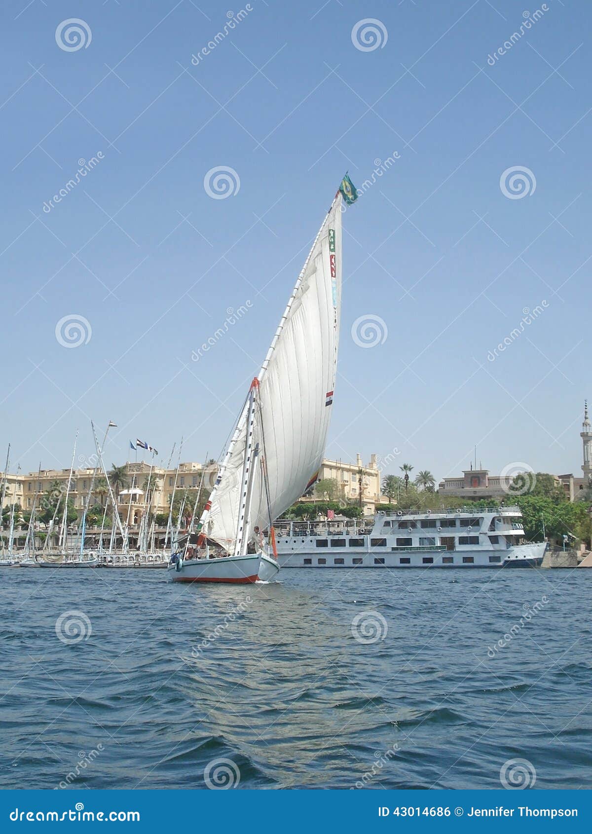 Felucca stock photo. Image of bank, egypt, nile, lateen - 43014686