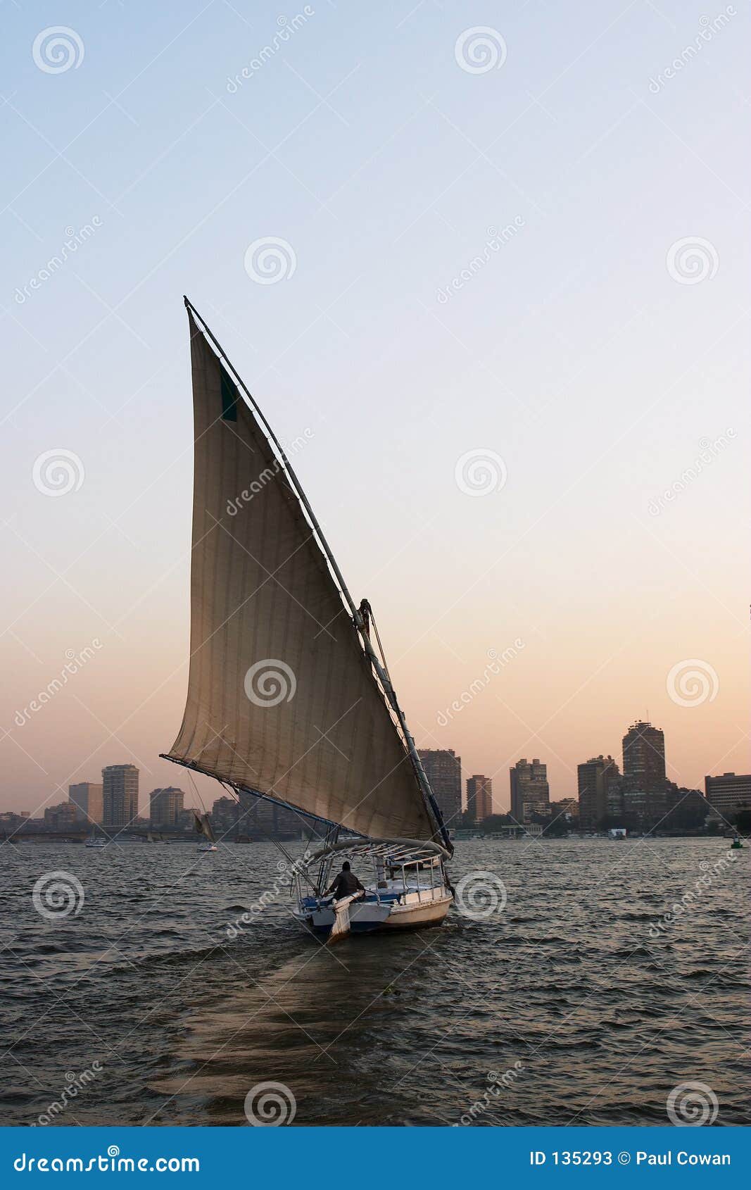 Felucca wake stock image. Image of traditional, rigging - 135293
