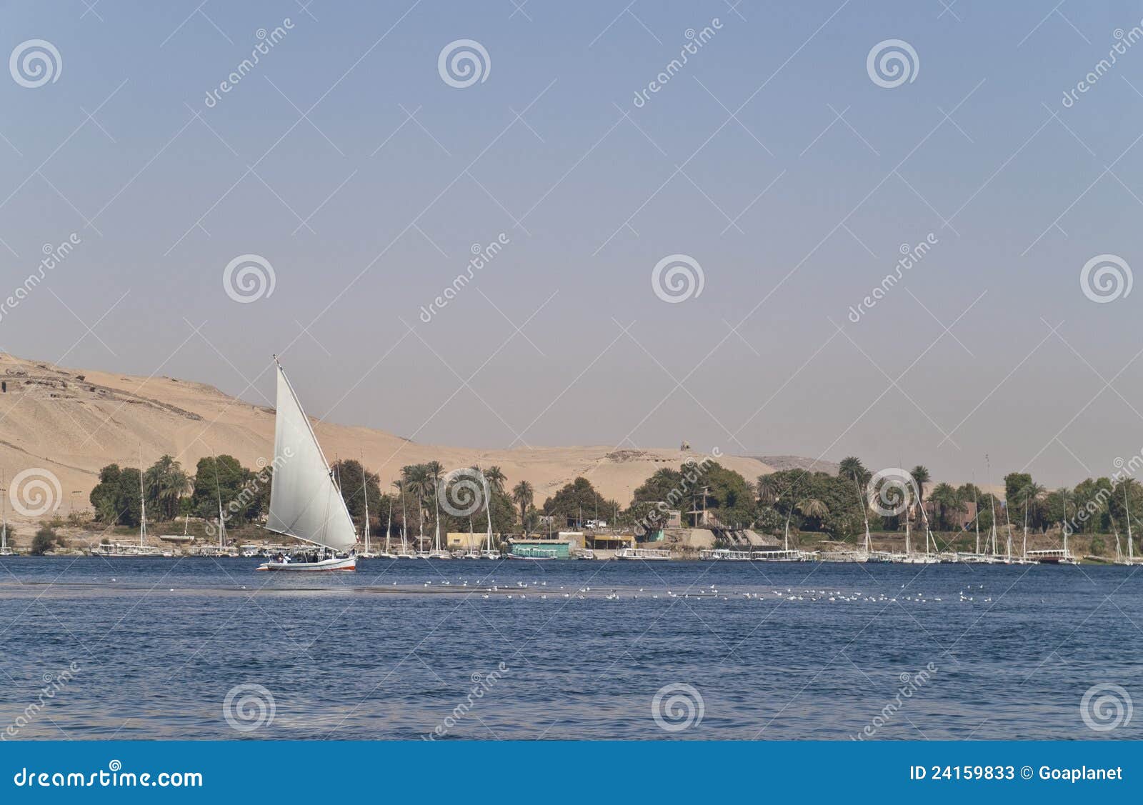Feluka & Nile stock image. Image of holiday, landmark - 24159833