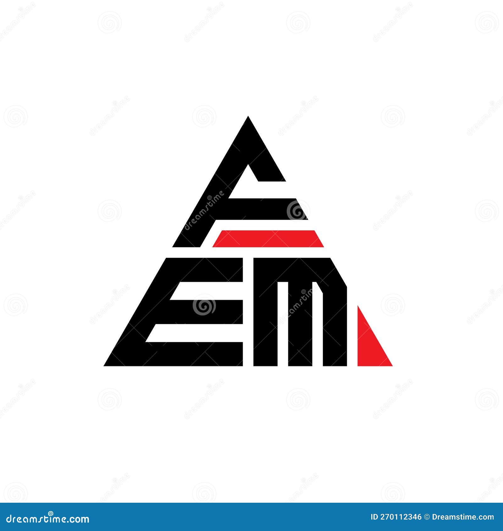 FEM Triangle Letter Logo Design with Triangle Shape. FEM Triangle Logo ...