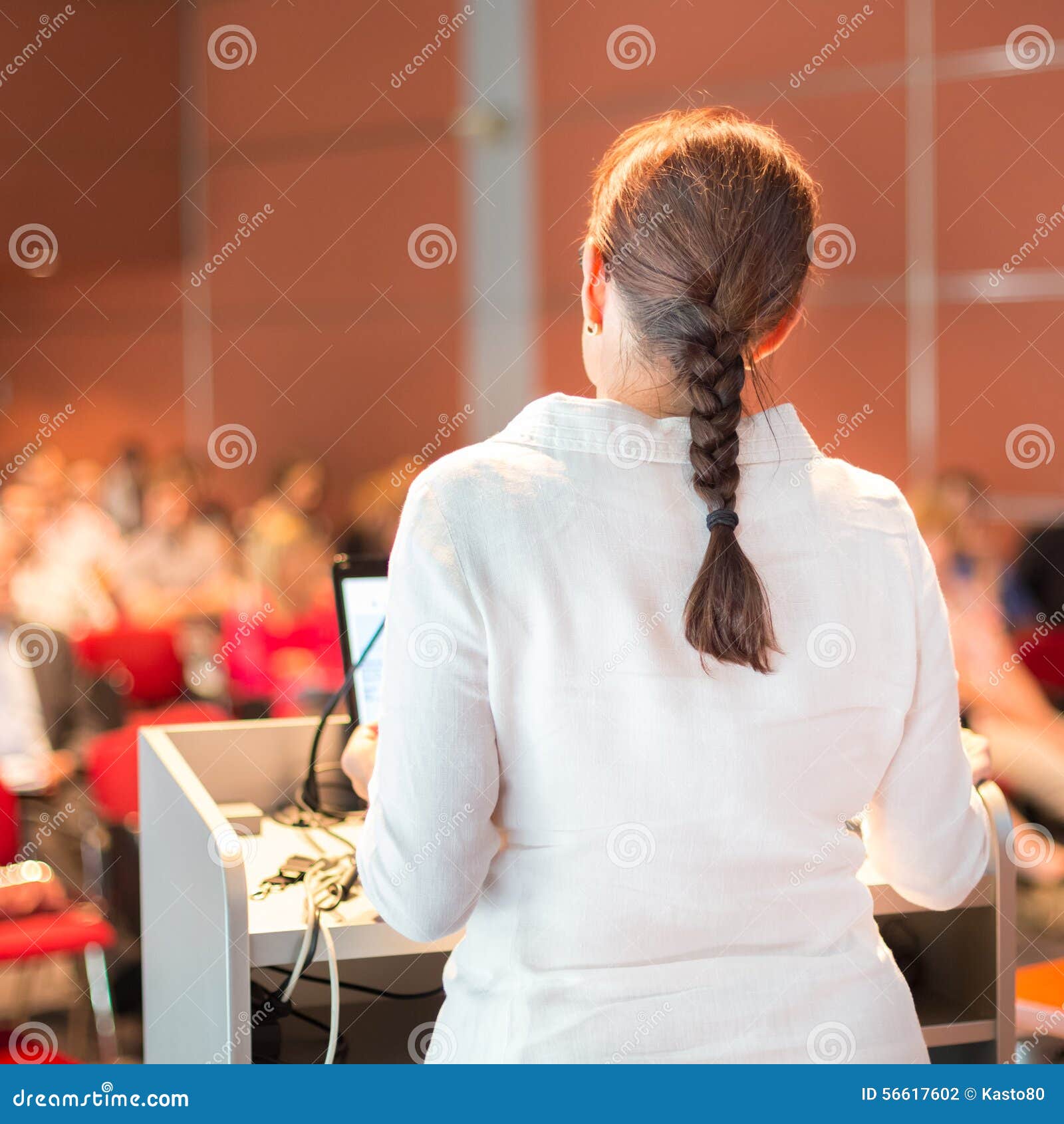 Female Academic Professor Lecturing at Faculty. Stock Photo - Image of ...