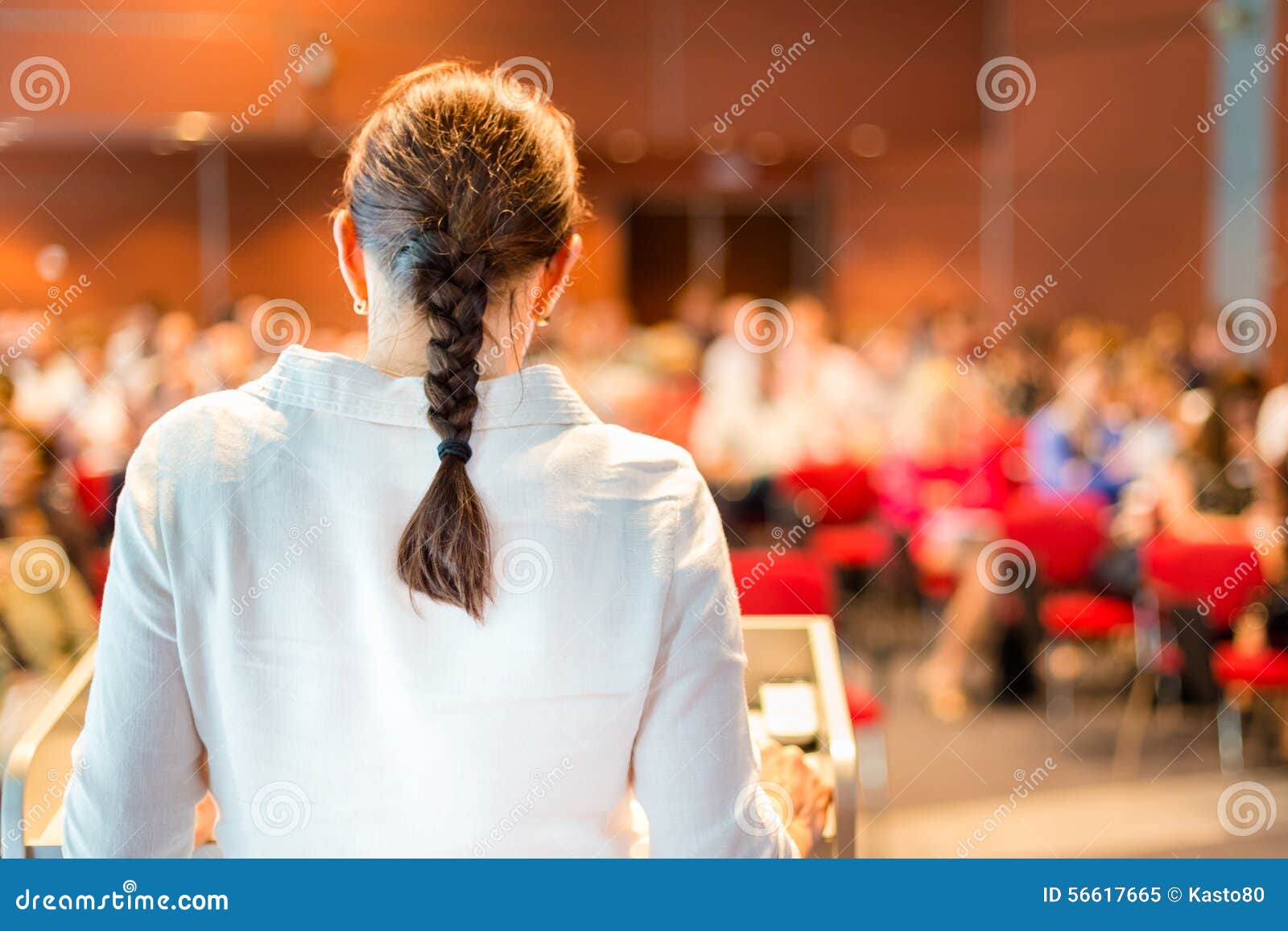 Female Academic Professor Lecturing at Faculty. Stock Image - Image of ...