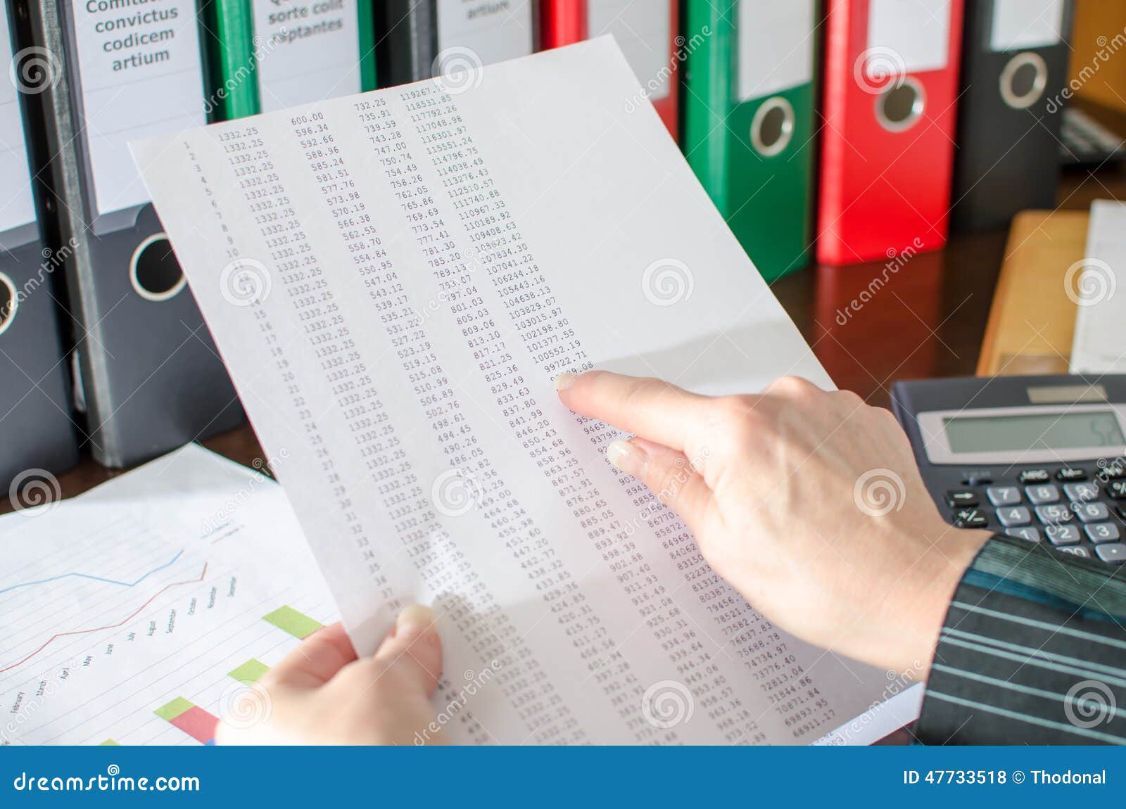Female Accountant Checking Financial Documents Stock Photo - Image of ...