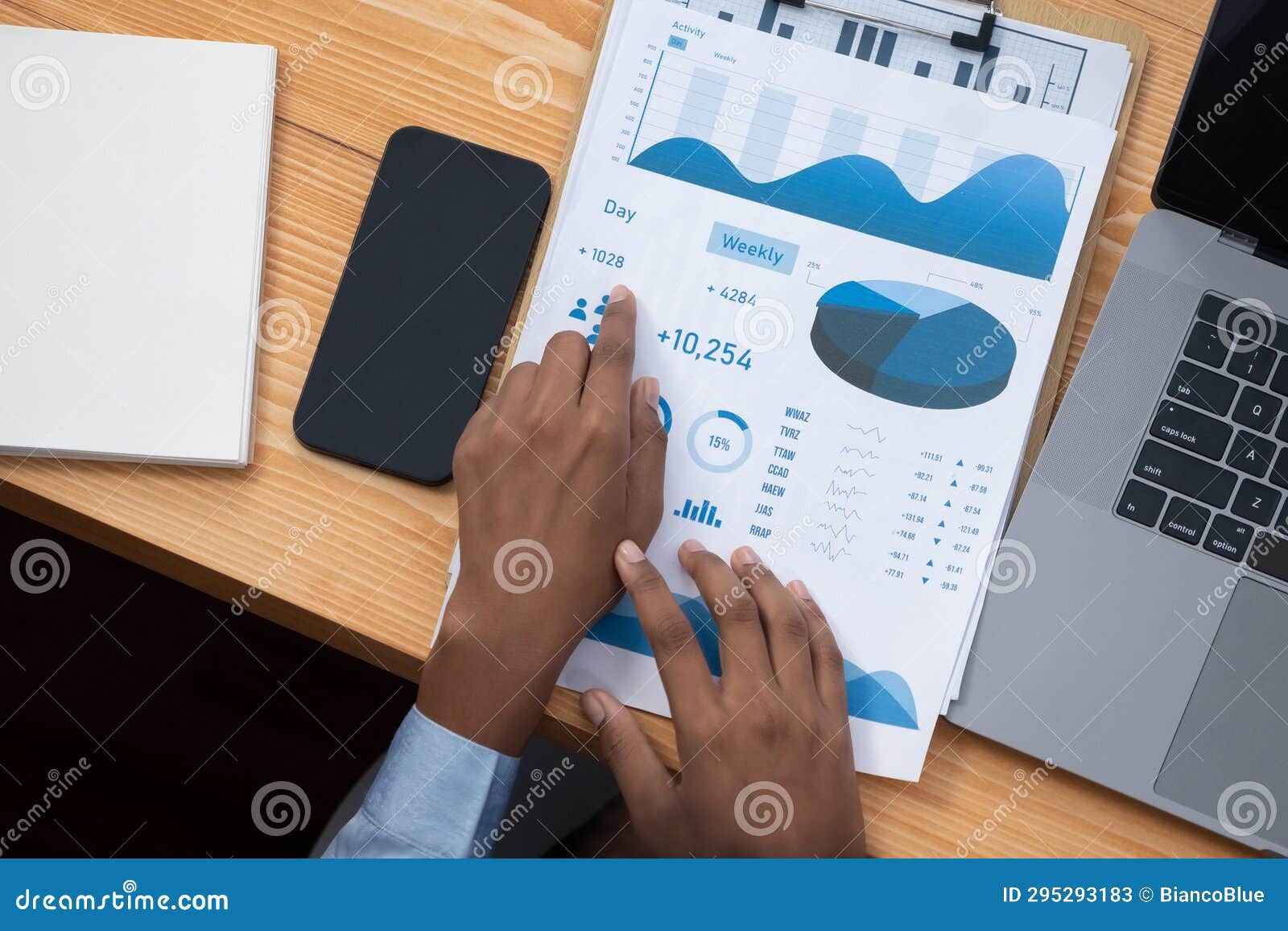 Female African Analyst Use Data Science BI for Data Analysis. Concord ...