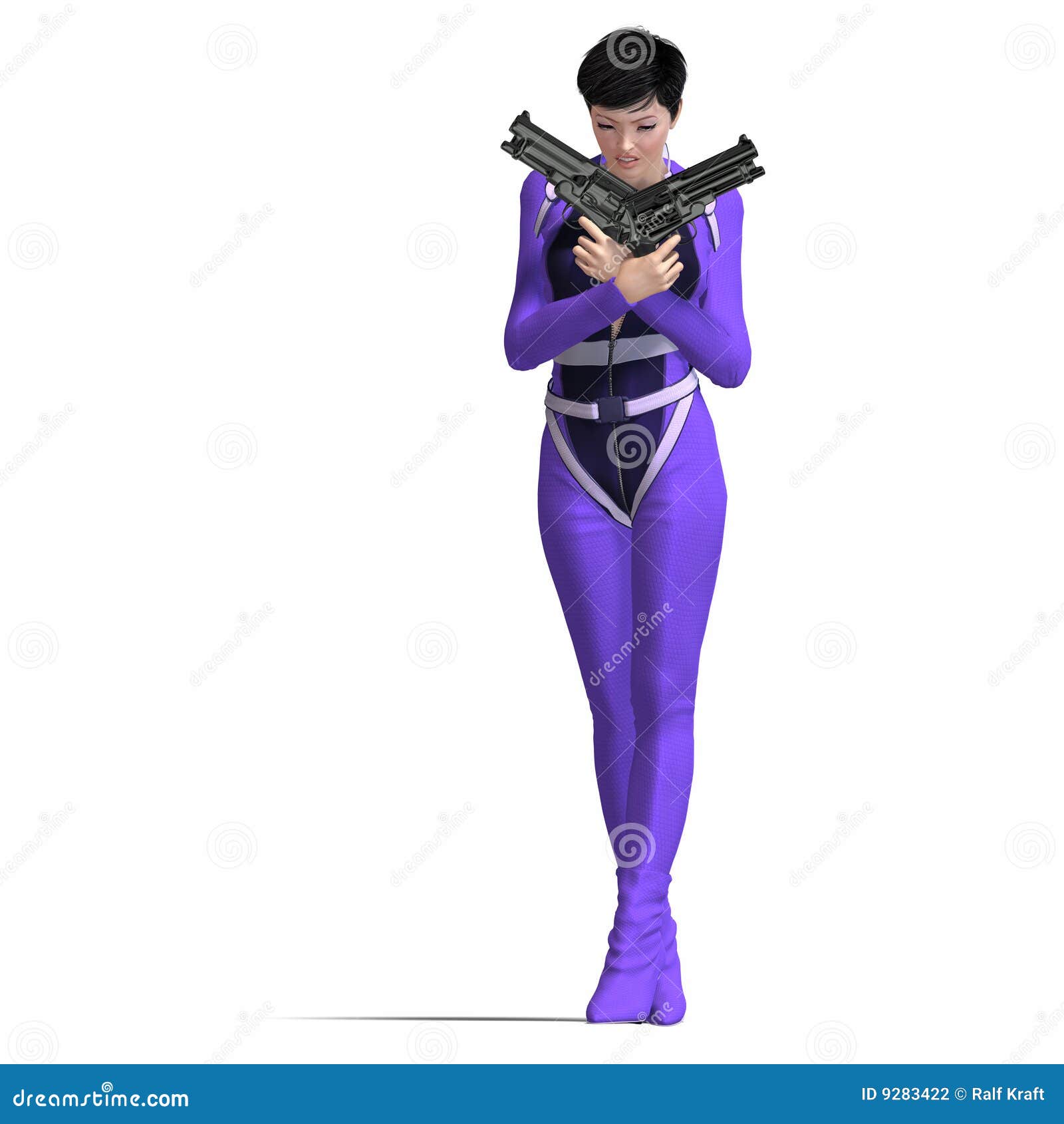 Female Agent Blue stock illustration. Illustration of secret - 9283422