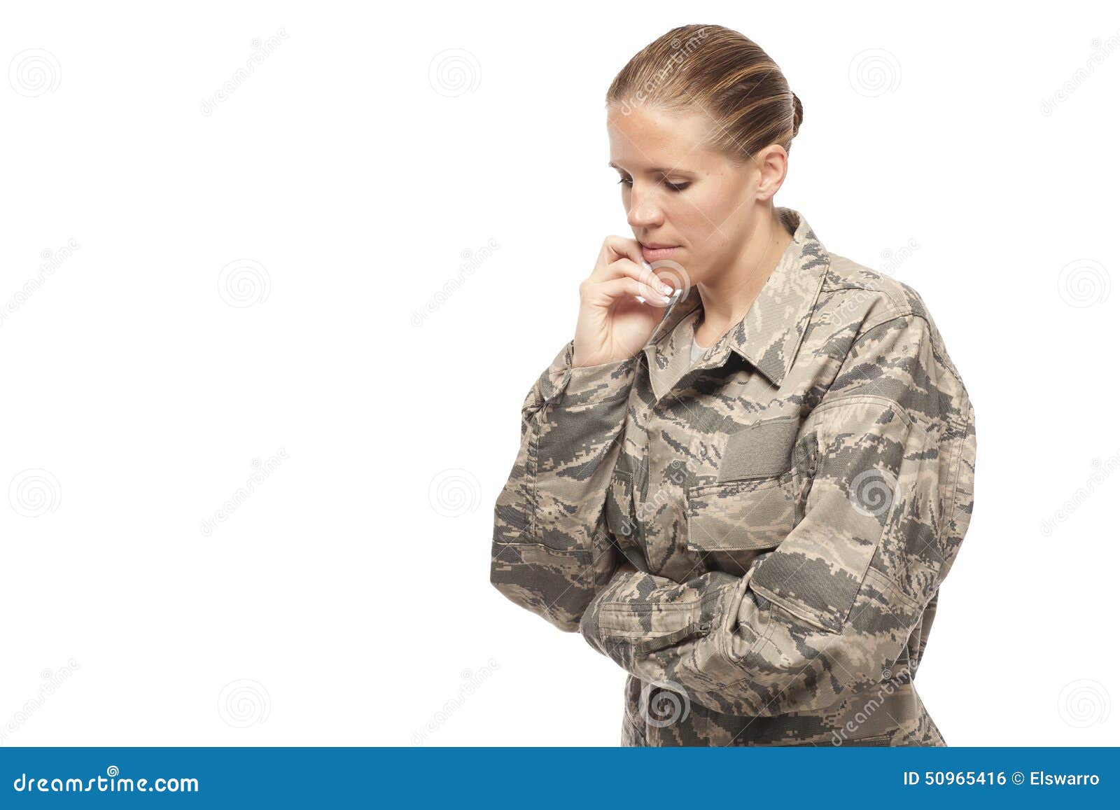 Female airman thinking stock photo. Image of adults, pensive - 50965416