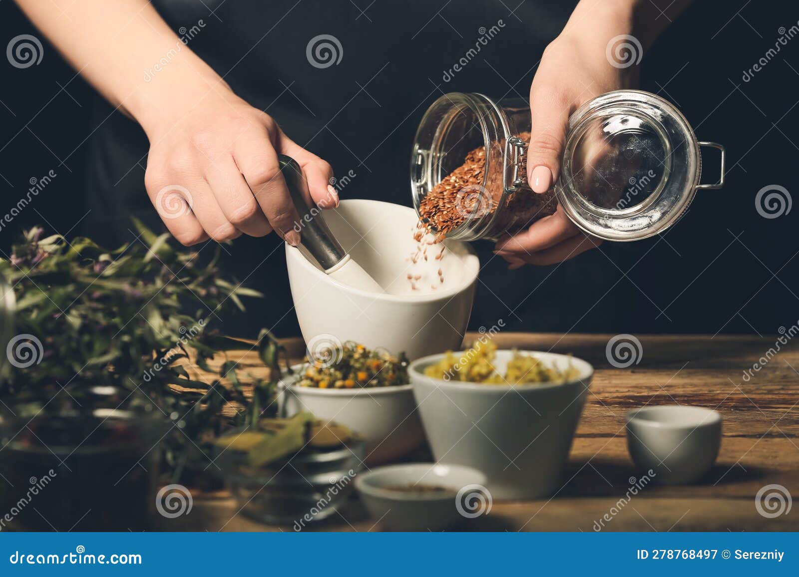 Female Alchemist Making Elixir in Laboratory Stock Image - Image of ...