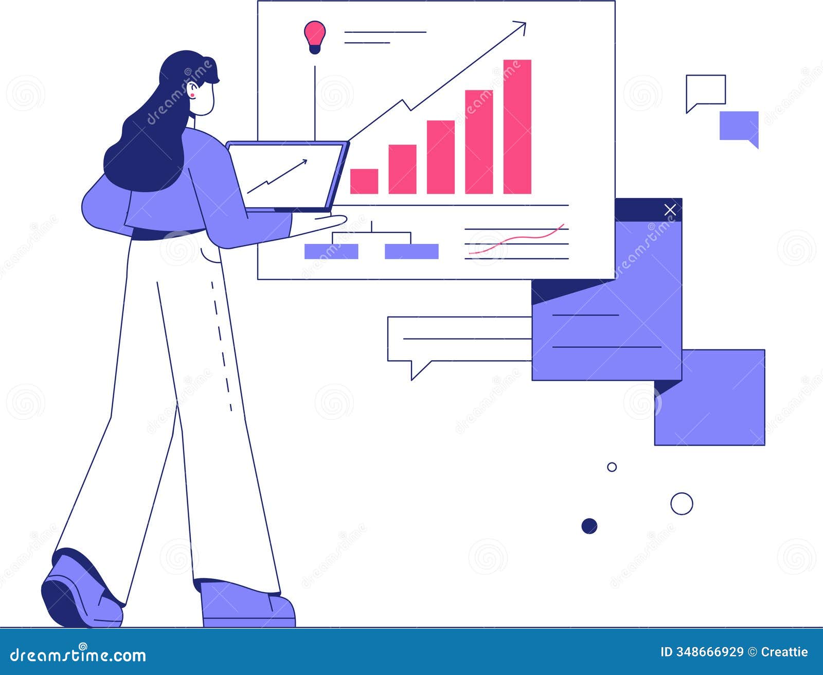 Data Insights Icon: Uncover Patterns And Trends. Visual Analytics Icon ...