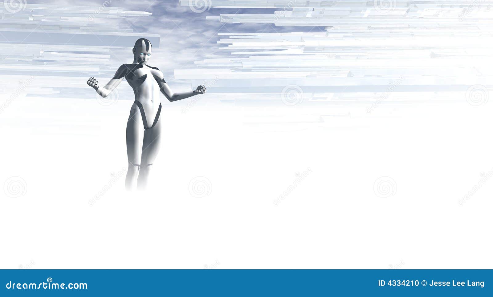 Female android stock illustration. Illustration of city - 4334210