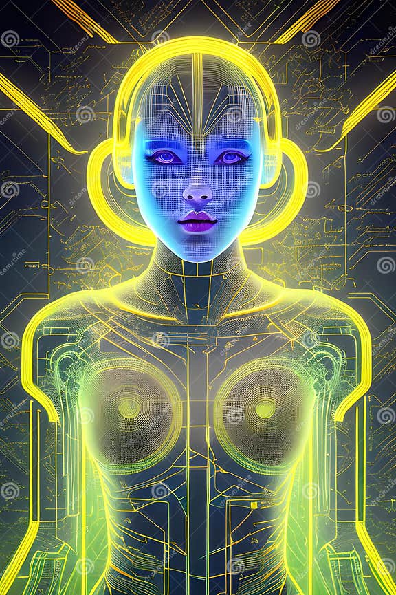 Female Android 3d Illustration Stock Illustration Illustration Of Automatization Artificial
