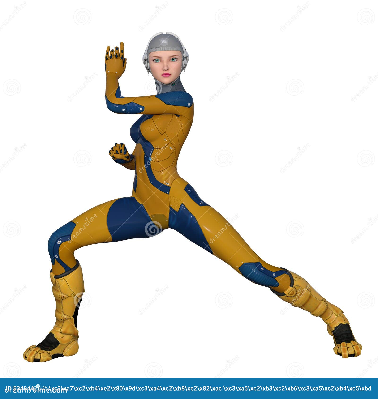 Female android stock illustration. Illustration of battle - 53494426