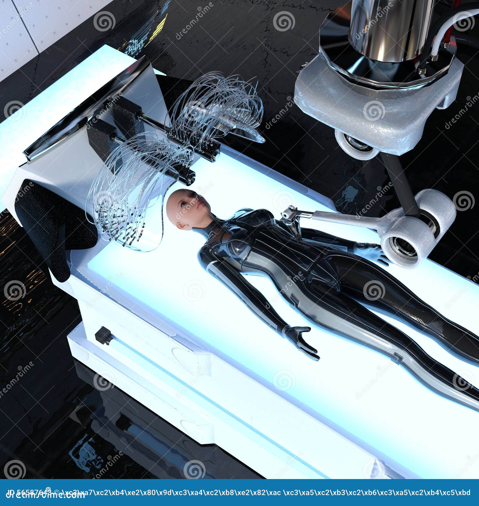 Female android stock illustration. Illustration of game - 56587643