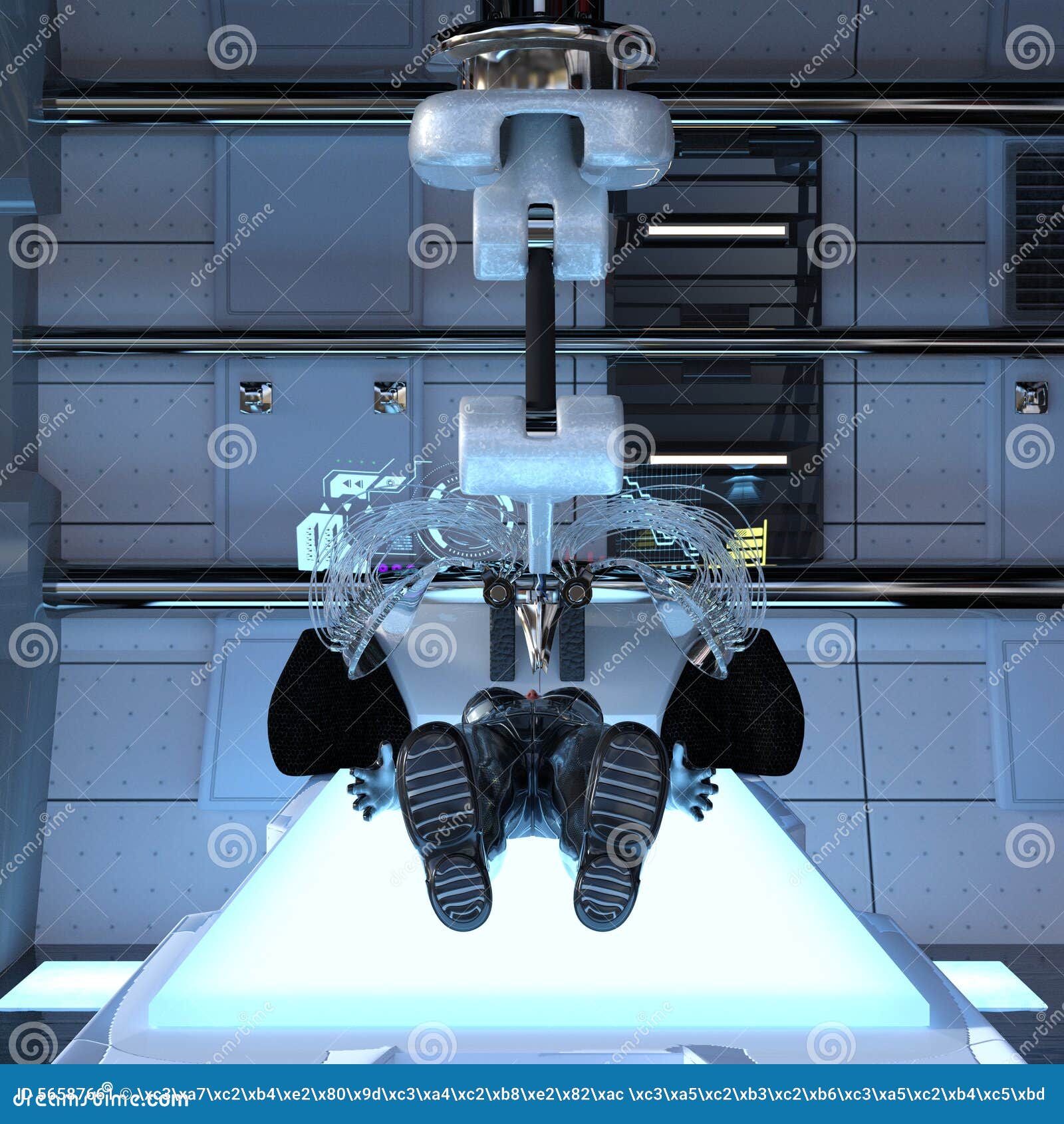 Female Android Robot Eye Close Up. Digital Iris Of Cyber Woman. Bionic ...