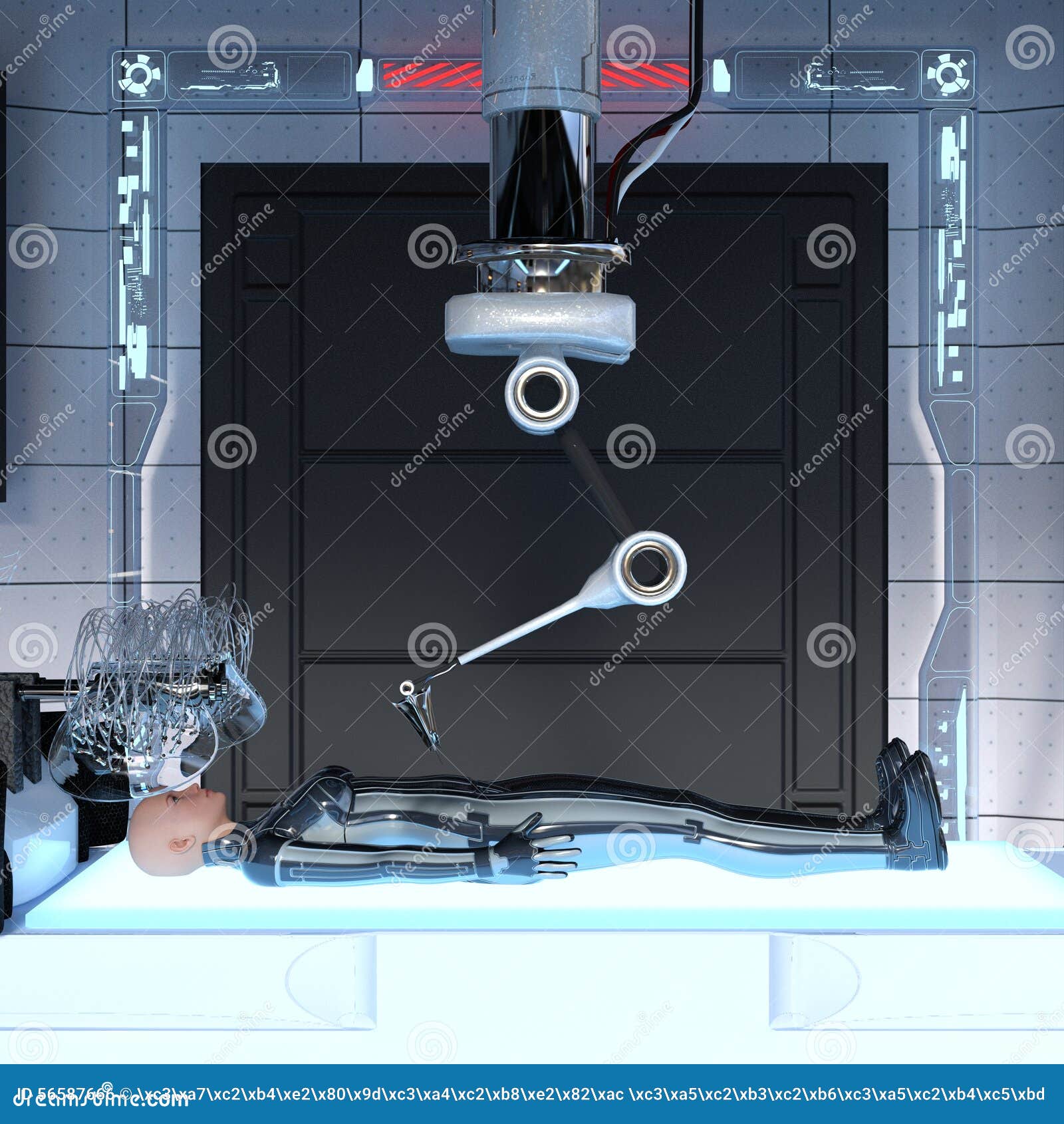 Female android stock illustration. Illustration of electronic - 56587666