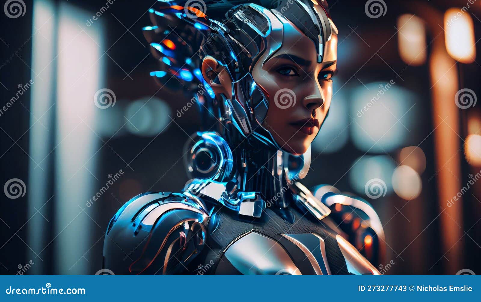 Female Android Robot Ai Generated Stock Illustration - Illustration of ... Female Android Robot Ai Generated Stock Illustration - Illustration of ...
