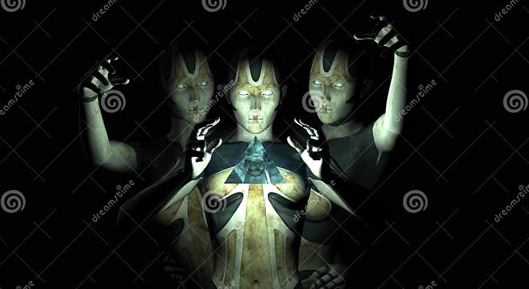 Female androids stock illustration. Illustration of android - 4334202