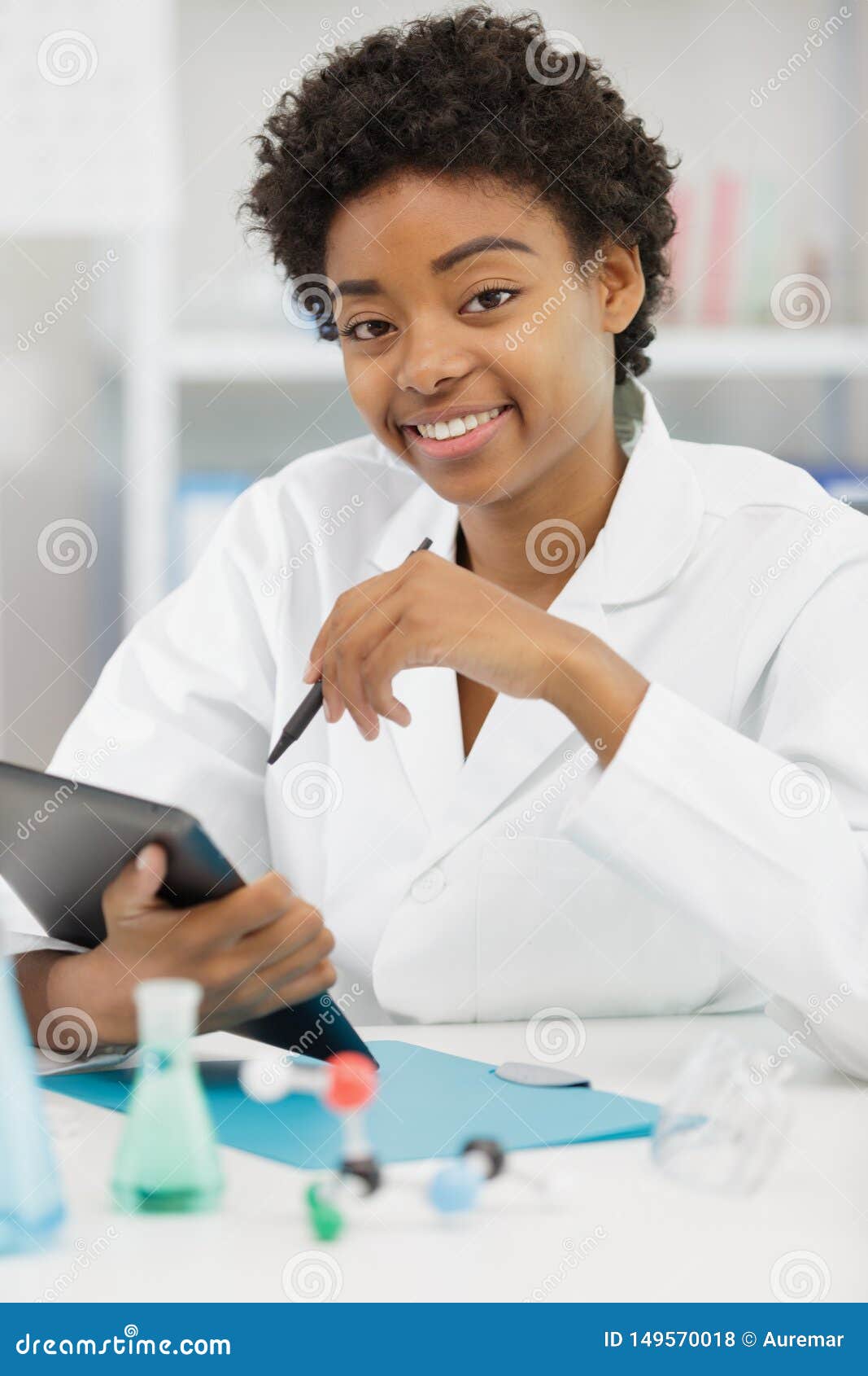 Female Apprentice Working in Lab Stock Photo - Image of machinist ...