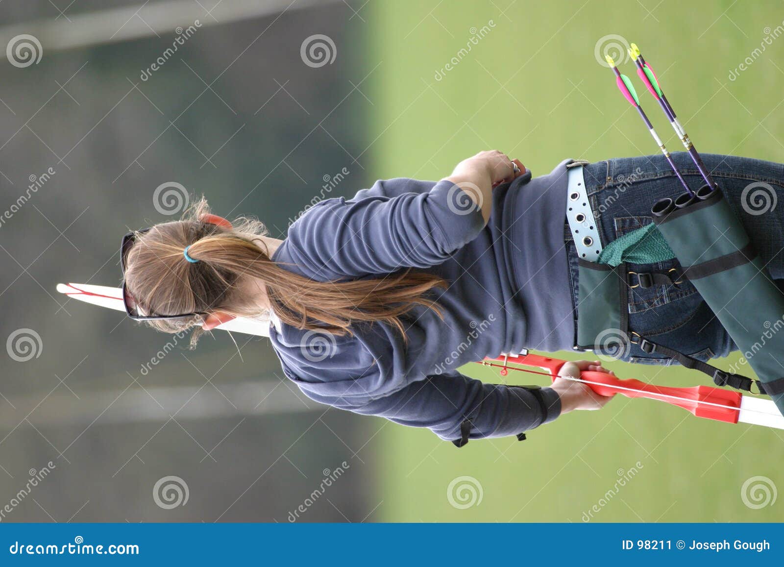 Female Archer 2 stock image. Image of color, archer, girl - 98211