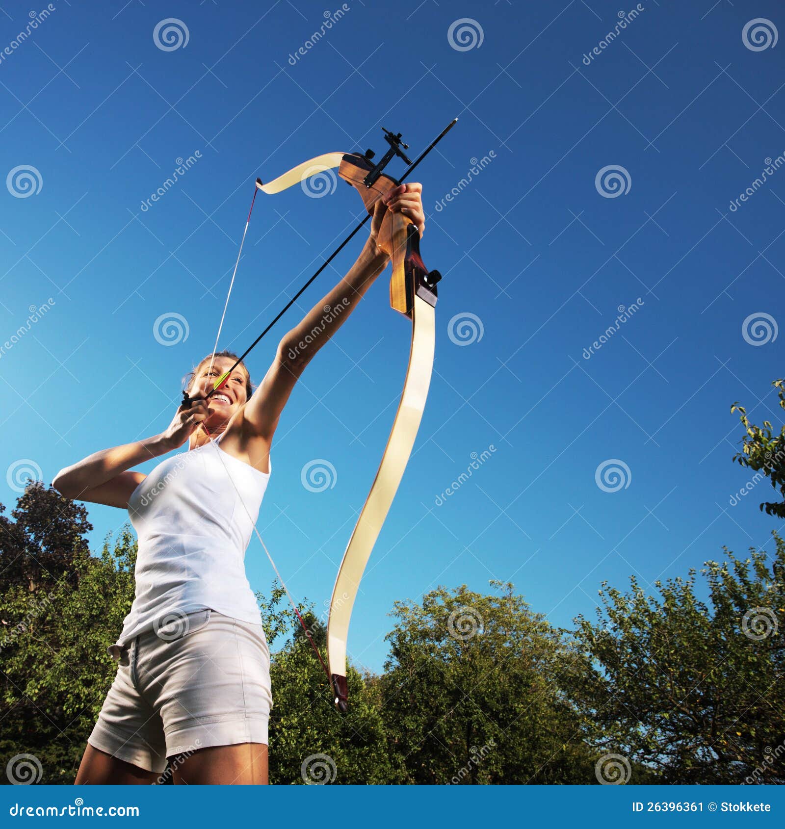 Female archer stock image. Image of sports, sunlight - 26396361