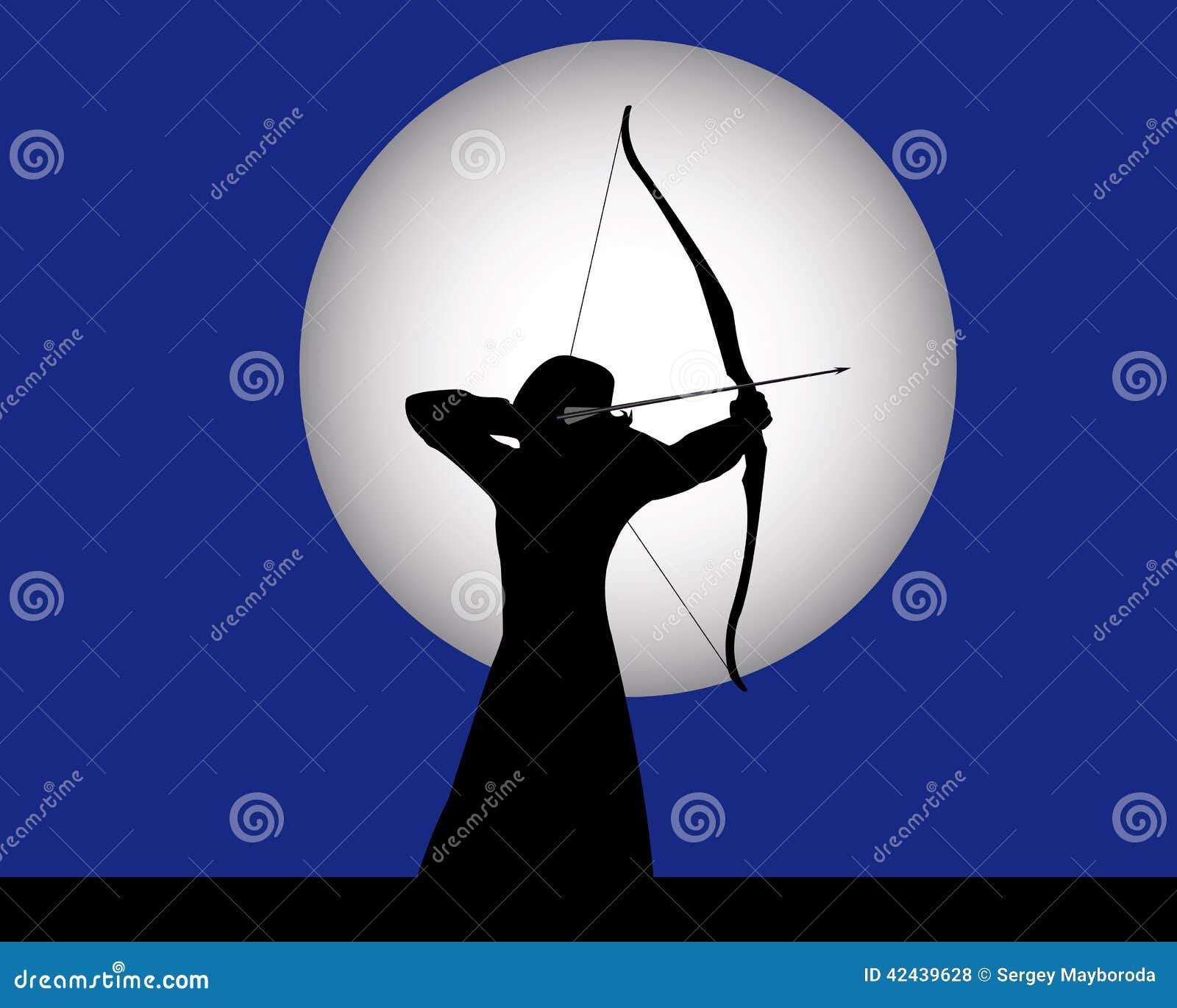 The Huntress Archery Elegant Logo Symbol With Metal Color Vector ...