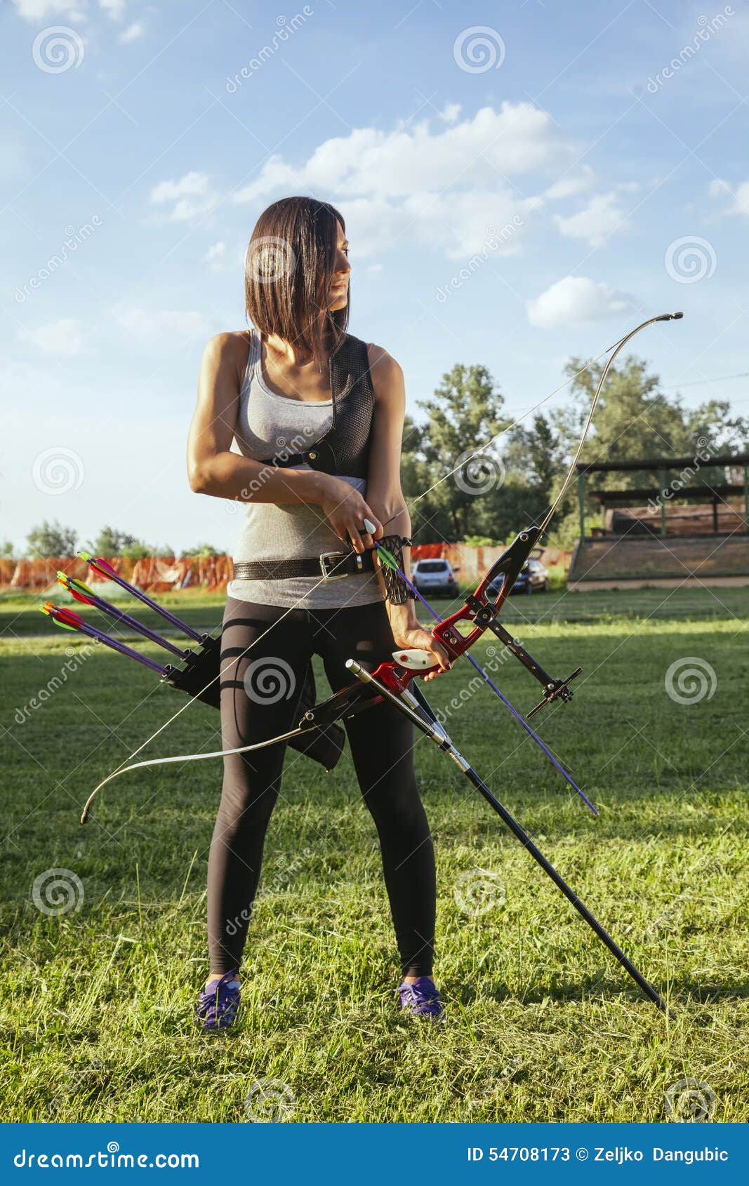 Female Archer stock image. Image of target, caucasian - 54708173