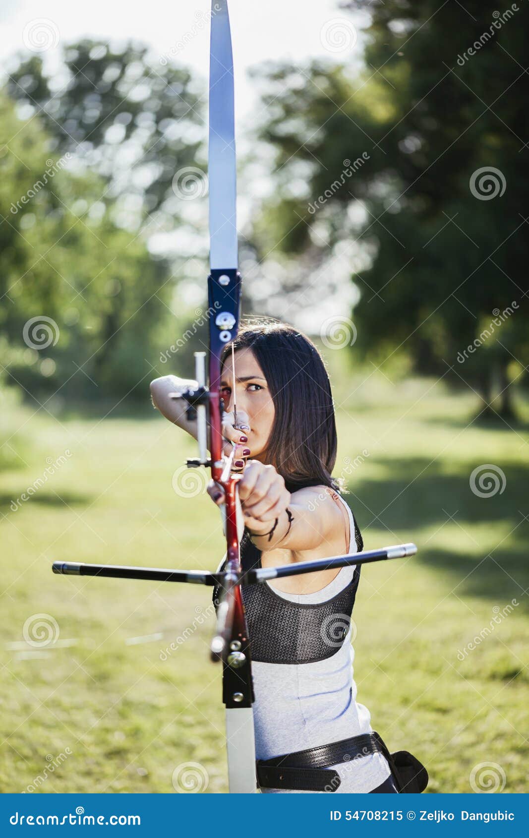Female Archer stock image. Image of aiming, arrow, accuracy - 54708215