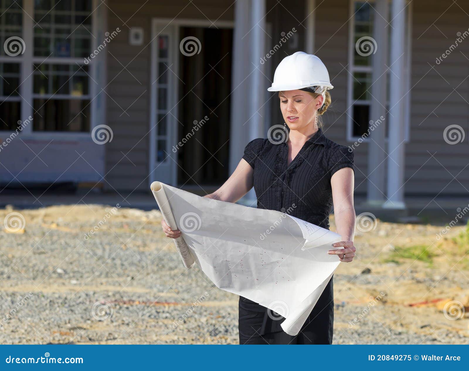 Female Architect stock image. Image of cell, human, concept - 20849275