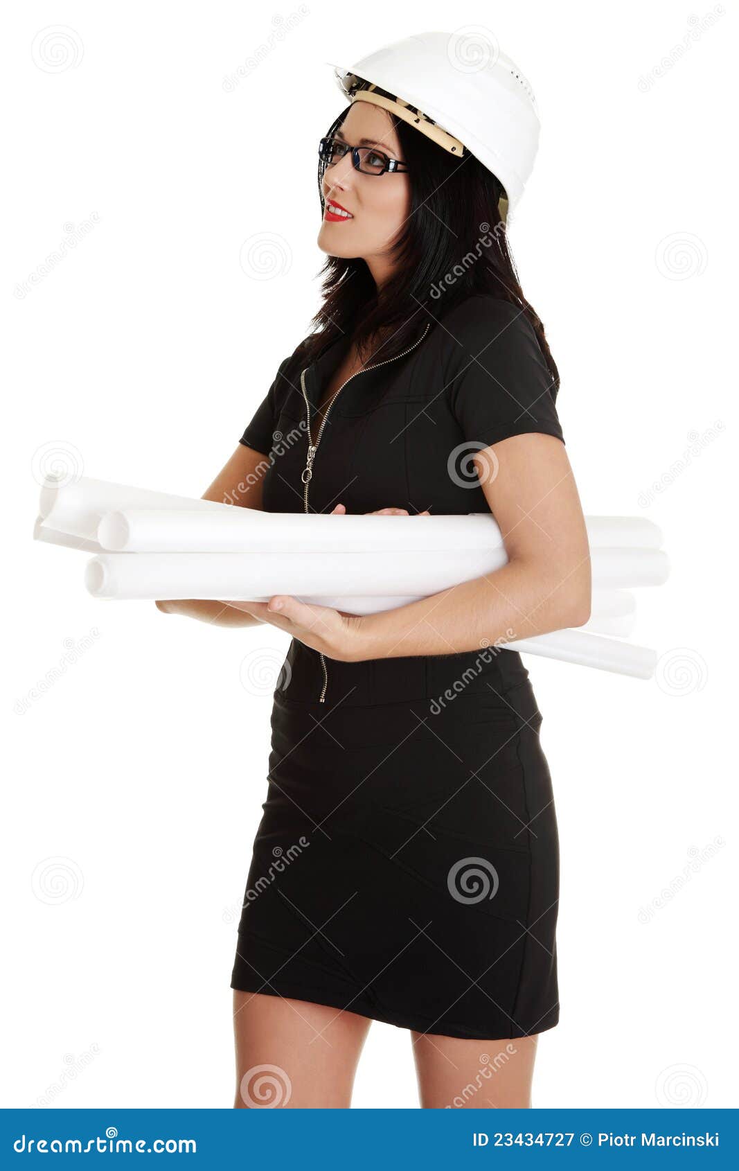 Female architect stock image. Image of attractive, architecture - 23434727