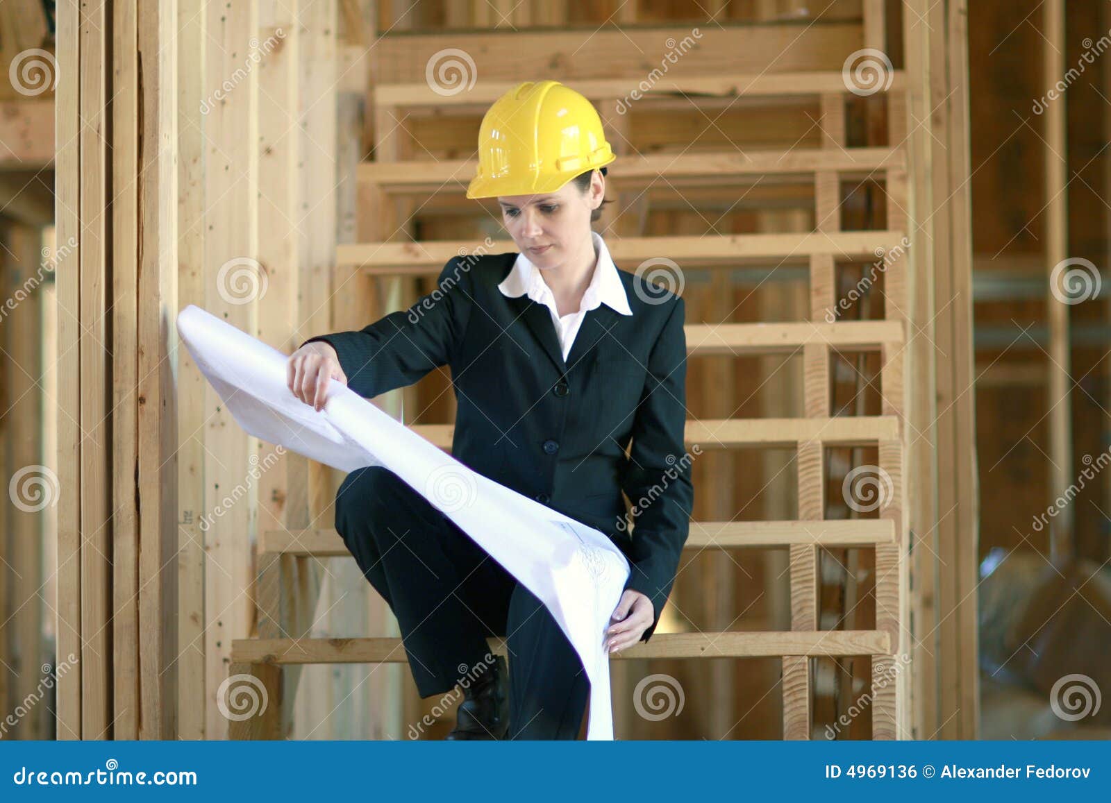 Female Architect Looking At Architectural Model Royalty-Free Stock ...