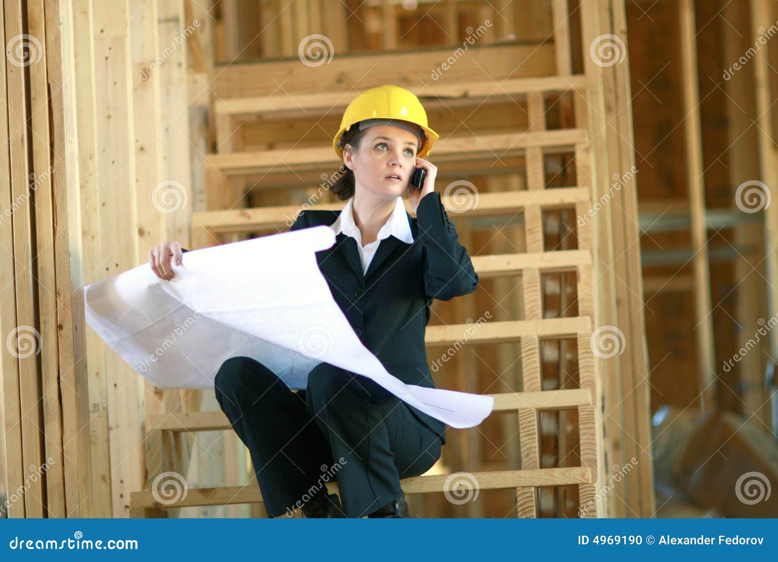 Female Architect Looking At Architectural Model Royalty-Free Stock ...