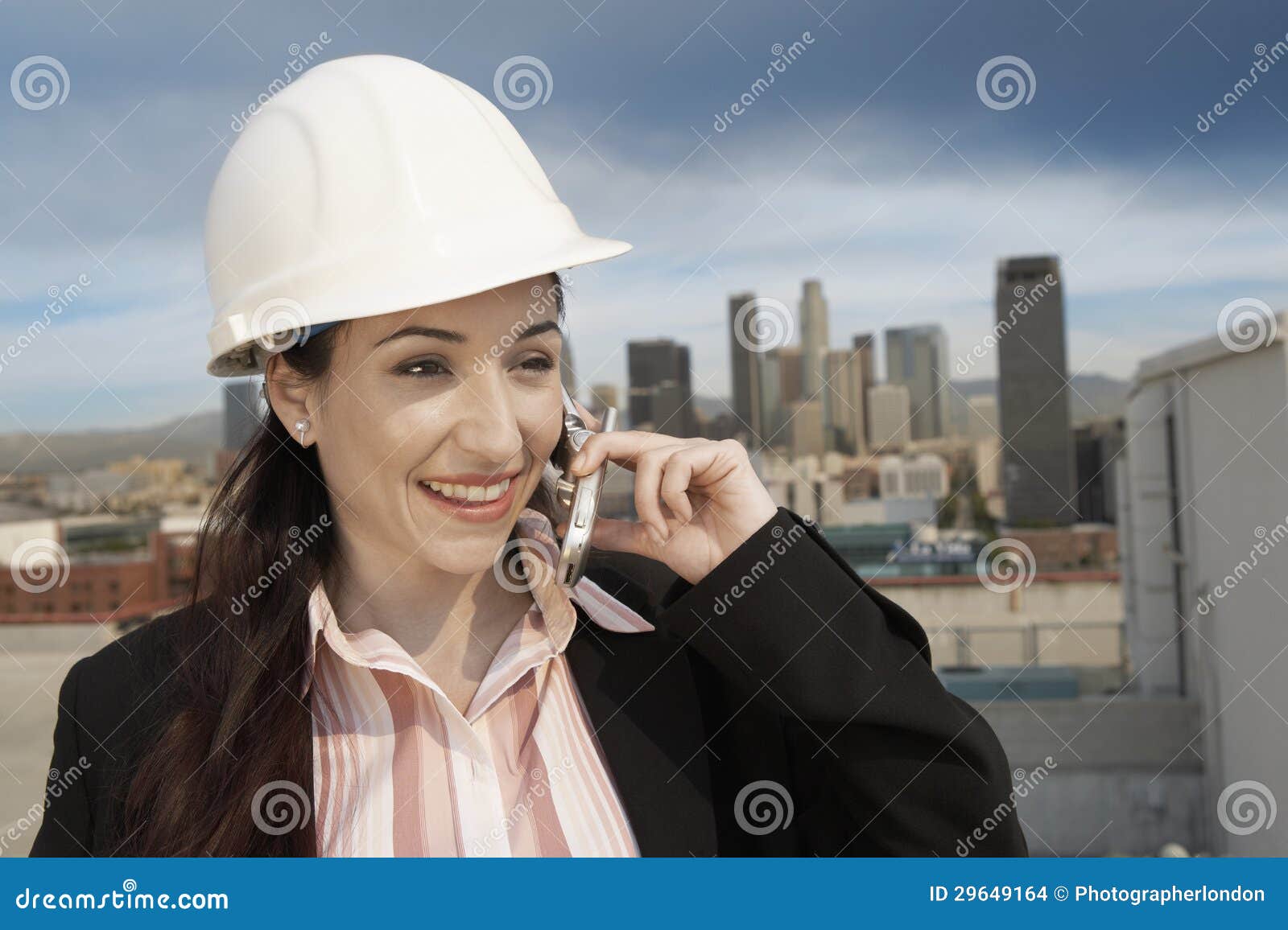 Female Architect on Call stock photo. Image of business - 29649164