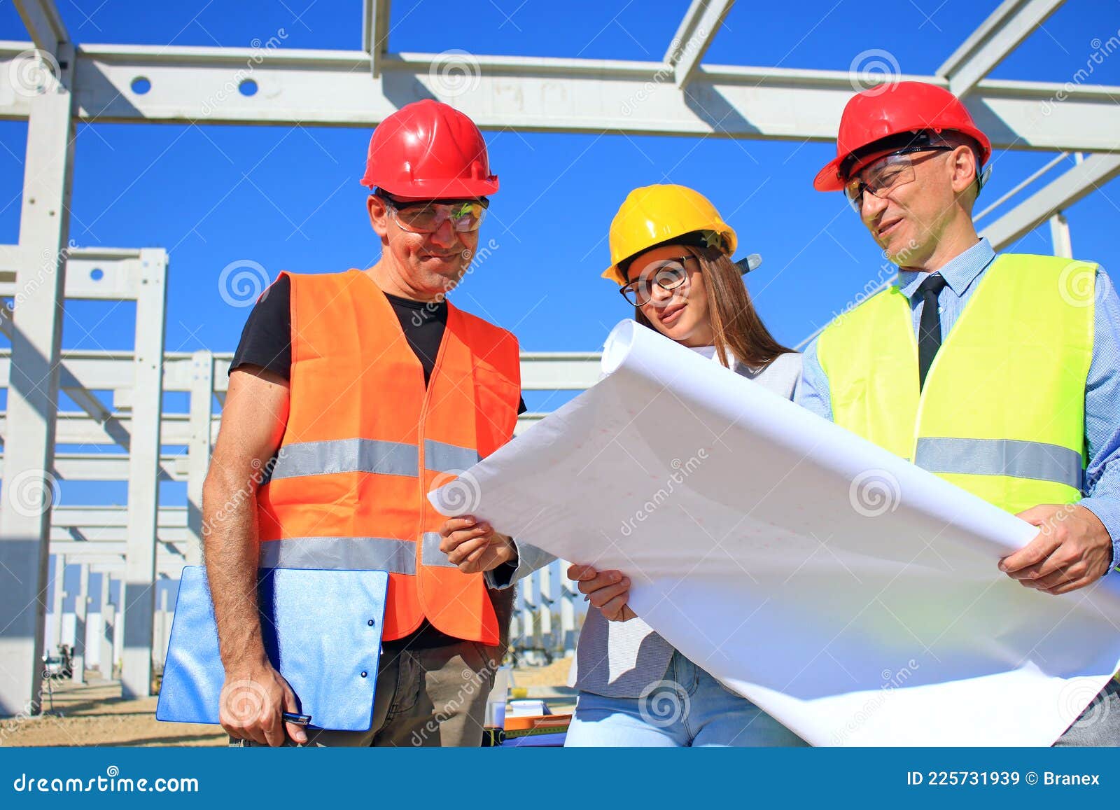 Female Architect, Construction Engineer and Manager on Construction ...