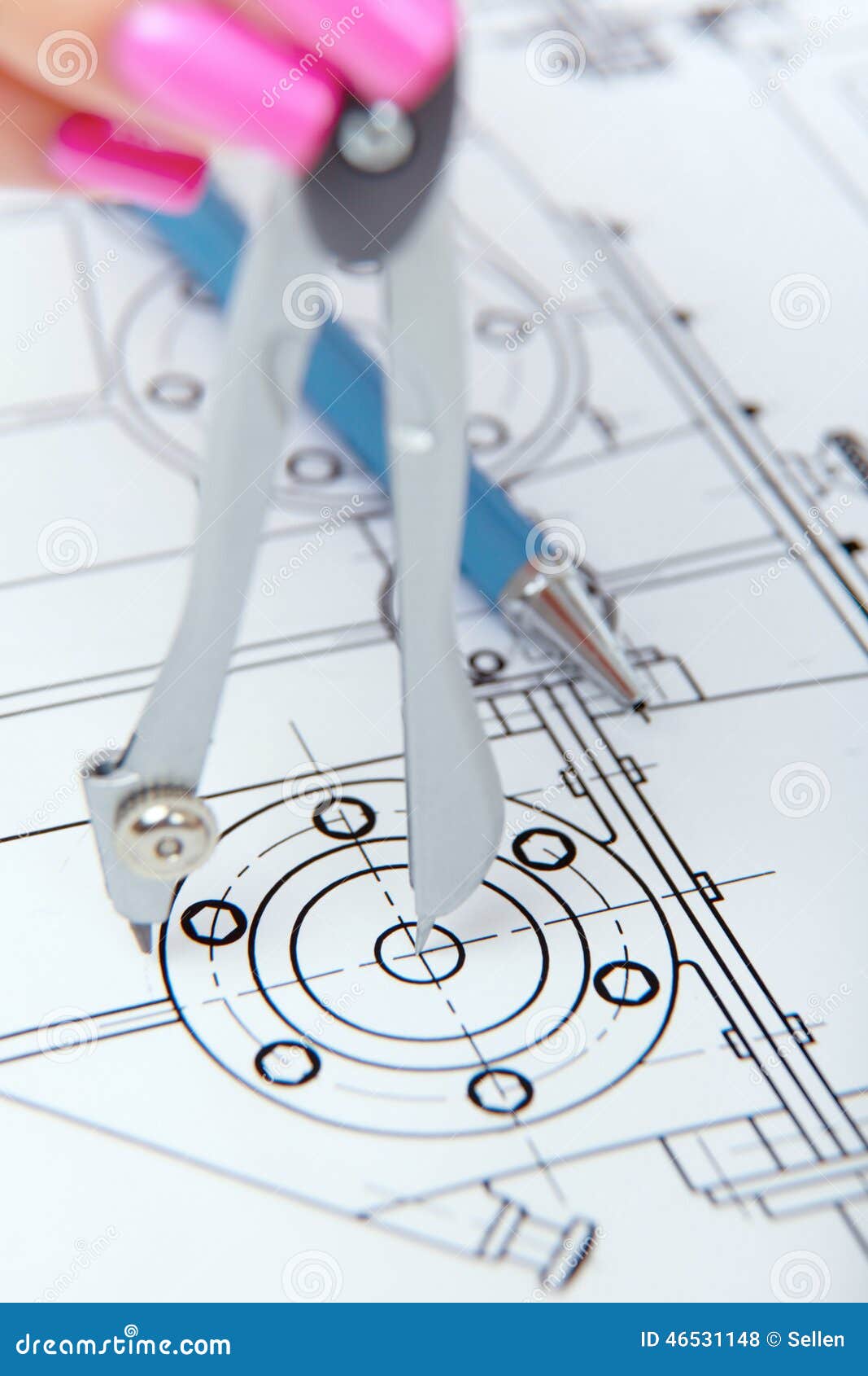Female Architect Working with Blueprints at Office Stock Photo - Image ... Female Architect Working with Blueprints at Office Stock Photo - Image ...