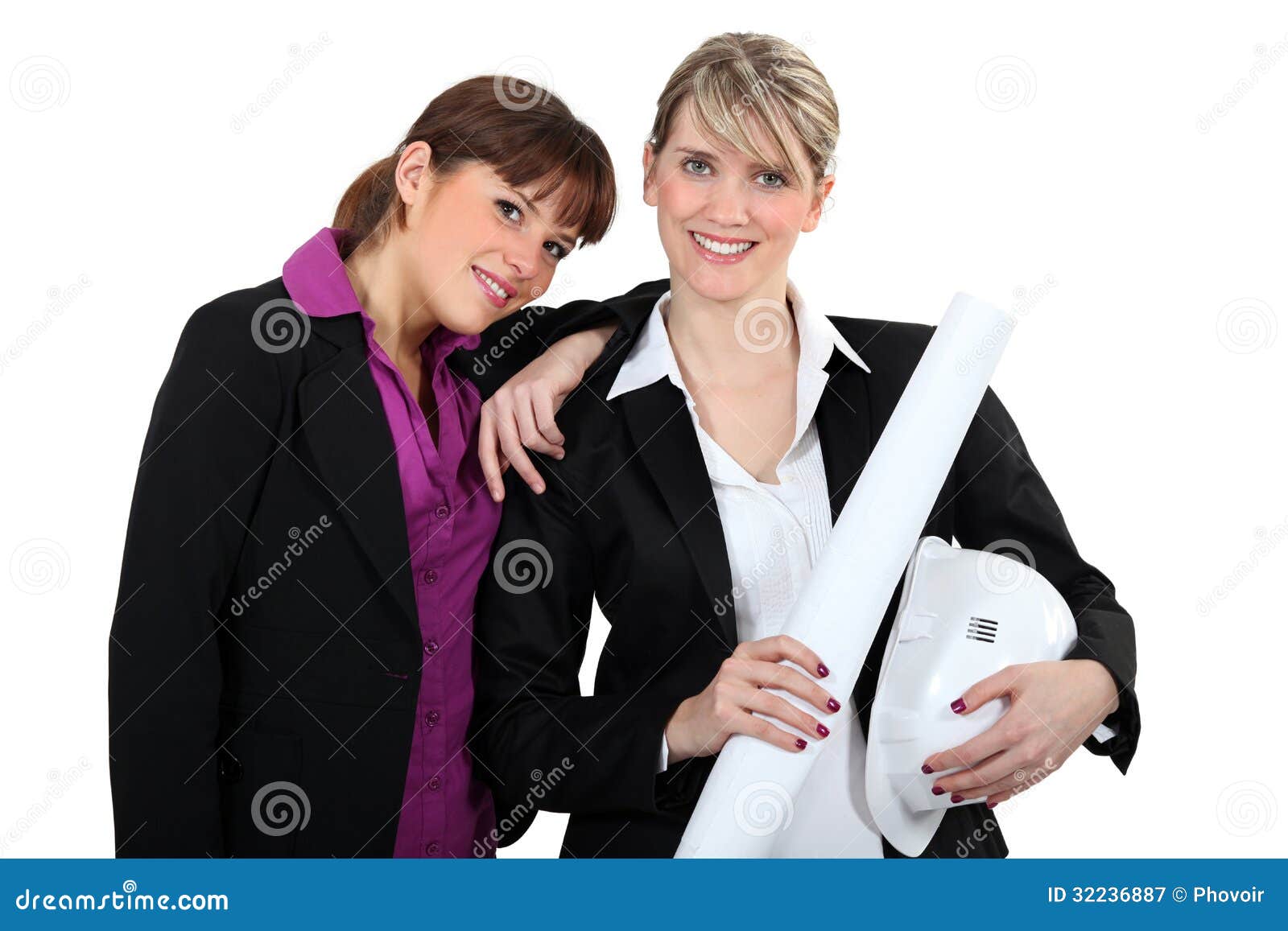 Female architects stock image. Image of energetic, engineers - 32236887