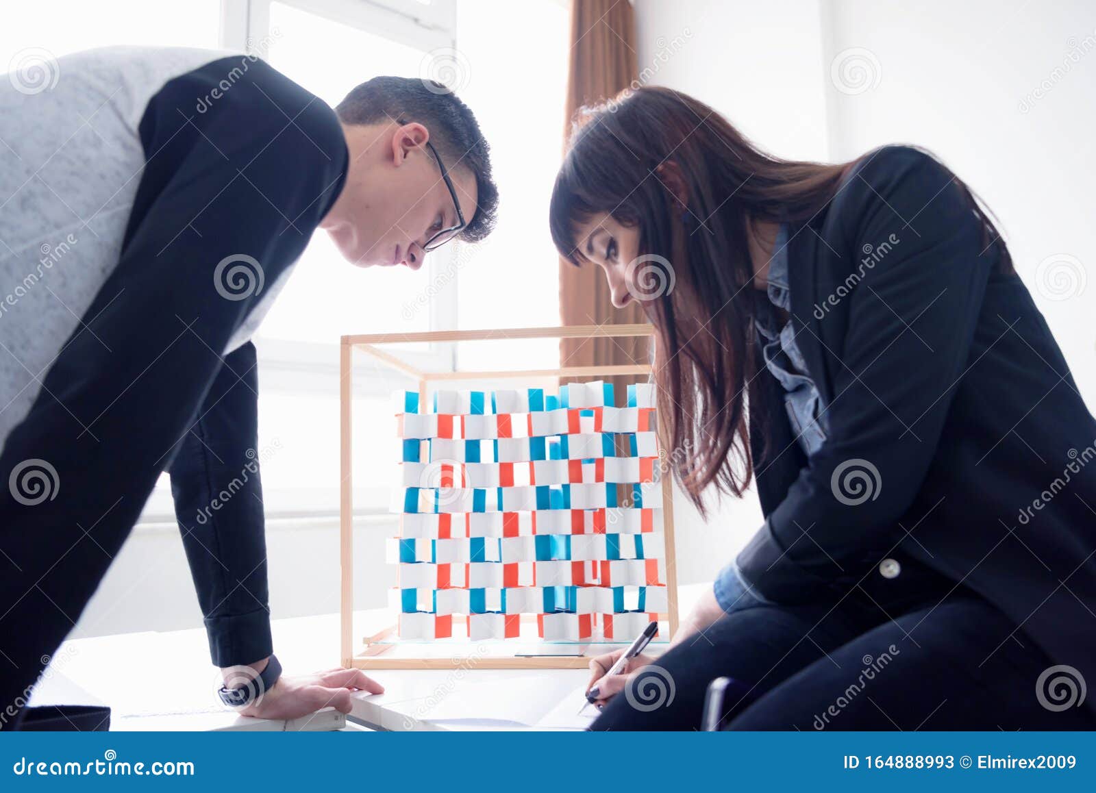 Female Architecture Teacher at Work. Female Professor Explain ...