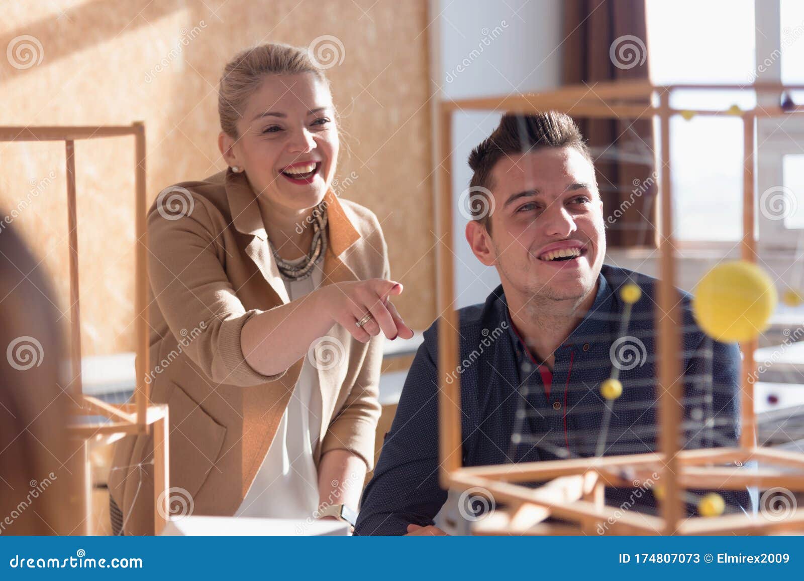 Female Architecture Teacher at Work. Female Professor Explain ...