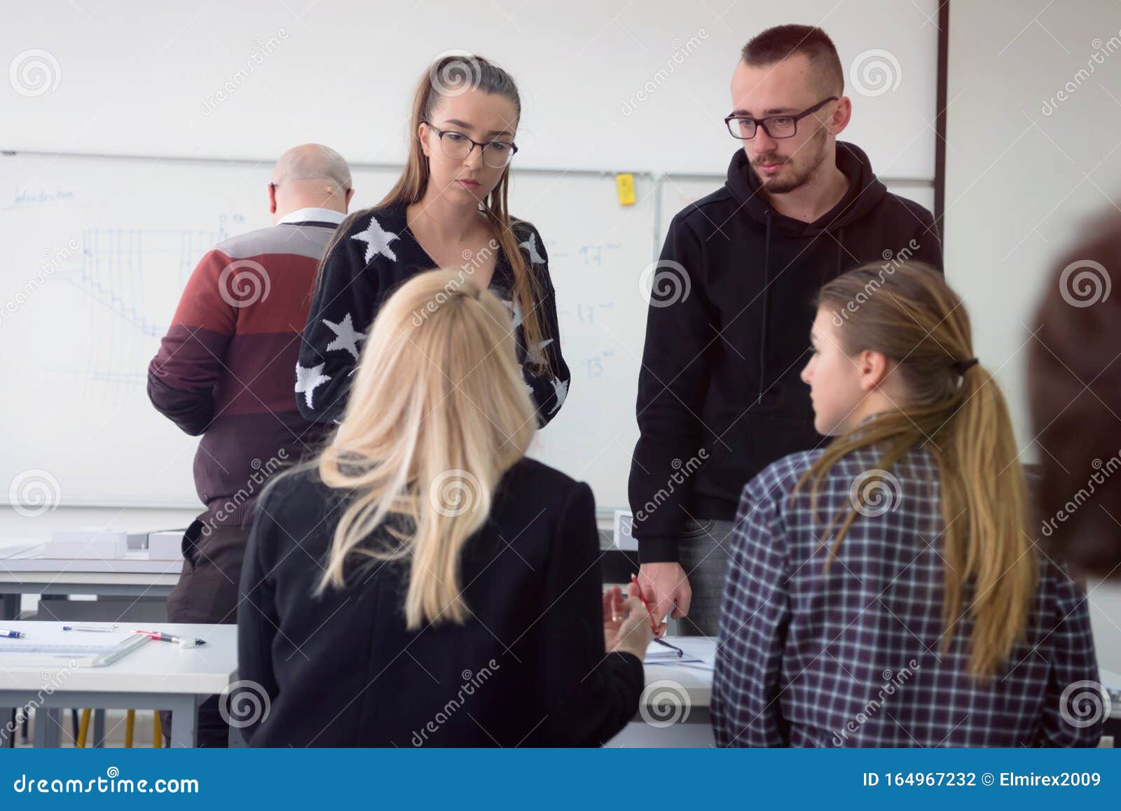 Female Architecture Teacher at Work. Female Professor Explain ...