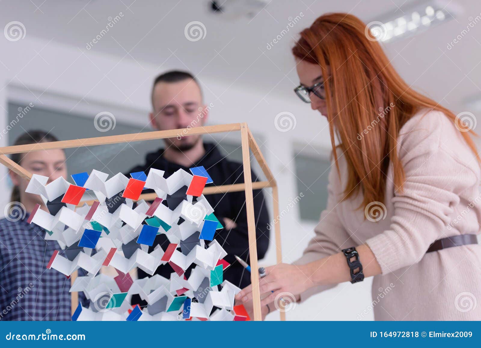 Female Architecture Teacher at Work. Female Professor Explain ...