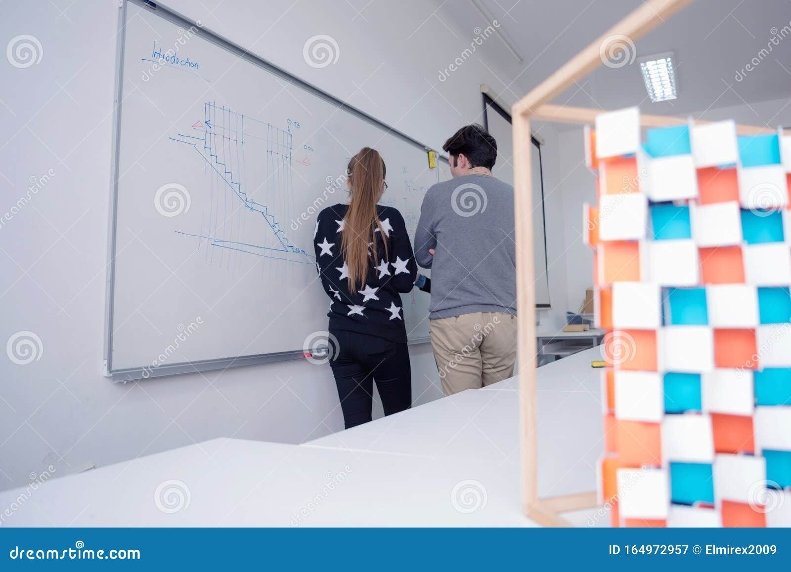 Female Architecture Teacher at Work. Female Professor Explain ...