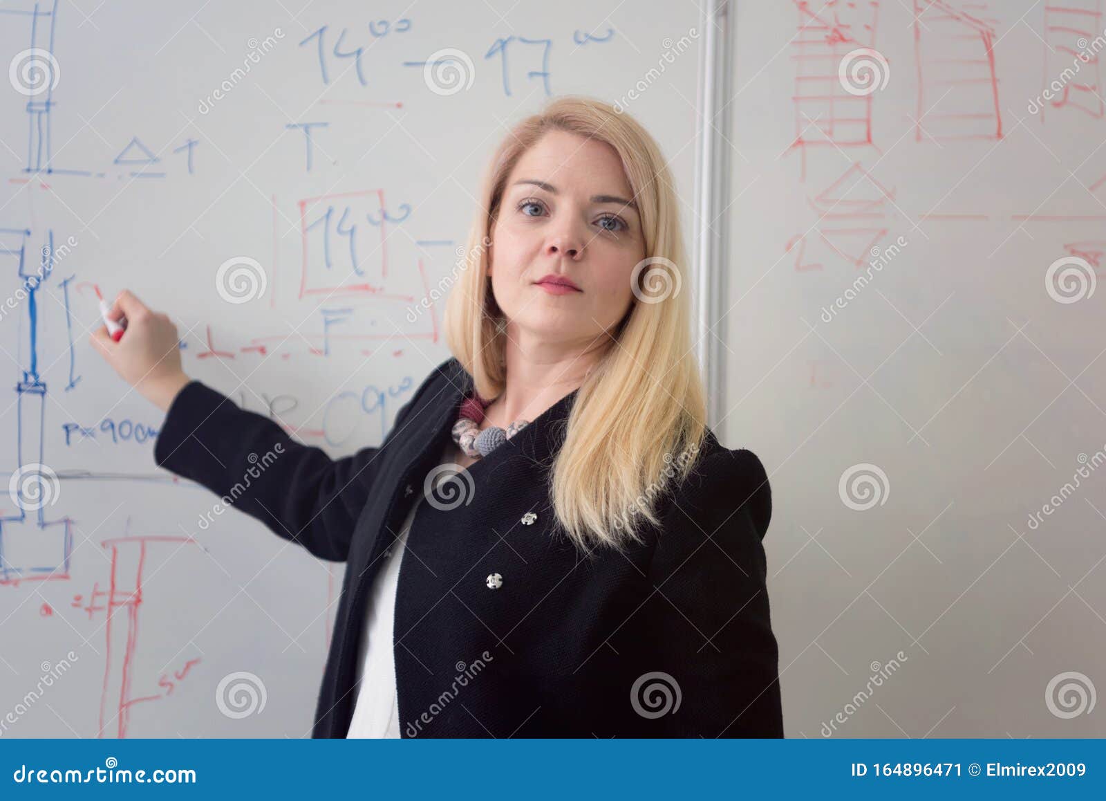 Female Architecture Teacher at Work. Female Professor Explain ...