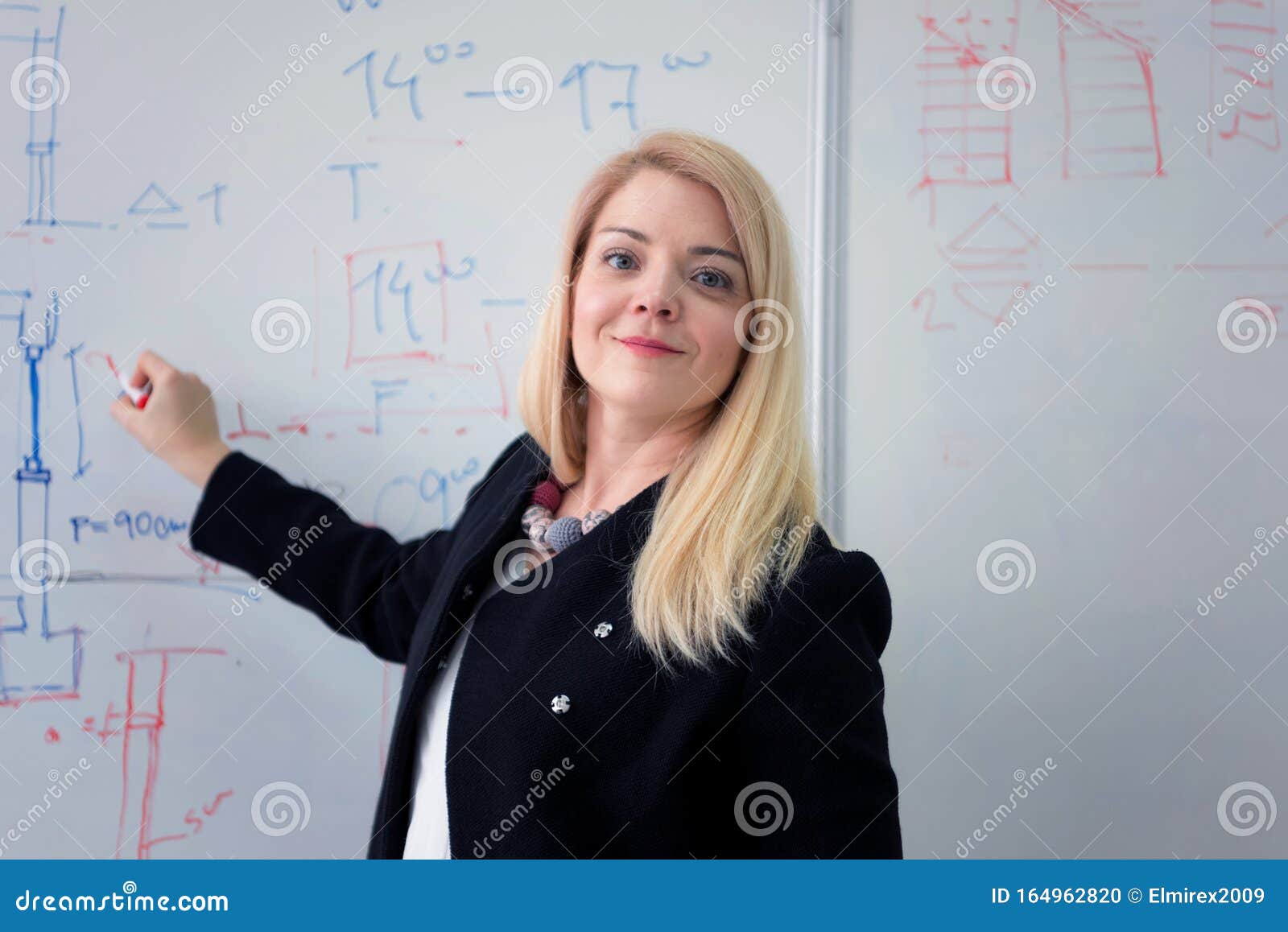 Female Architecture Teacher at Work. Female Professor Explain ...