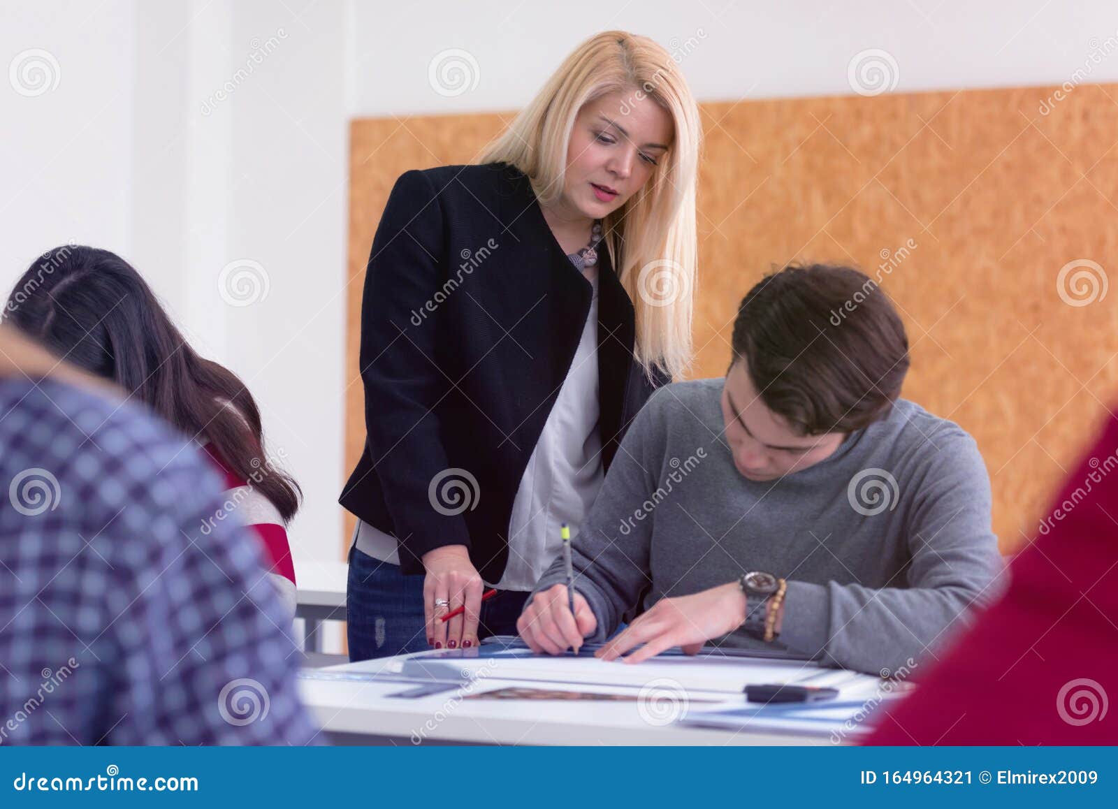 Female Architecture Teacher at Work. Female Professor Explain ...