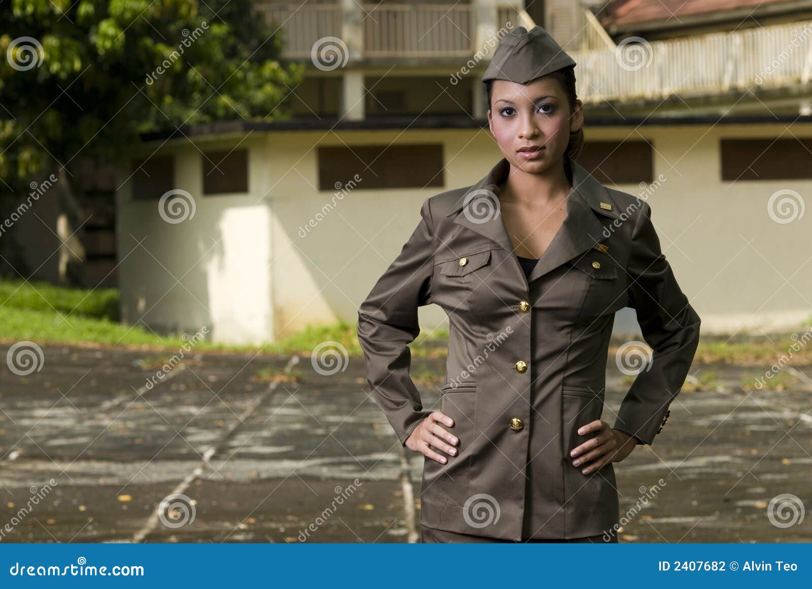 Female Army Personnel stock photo. Image of barrack, green - 2407682