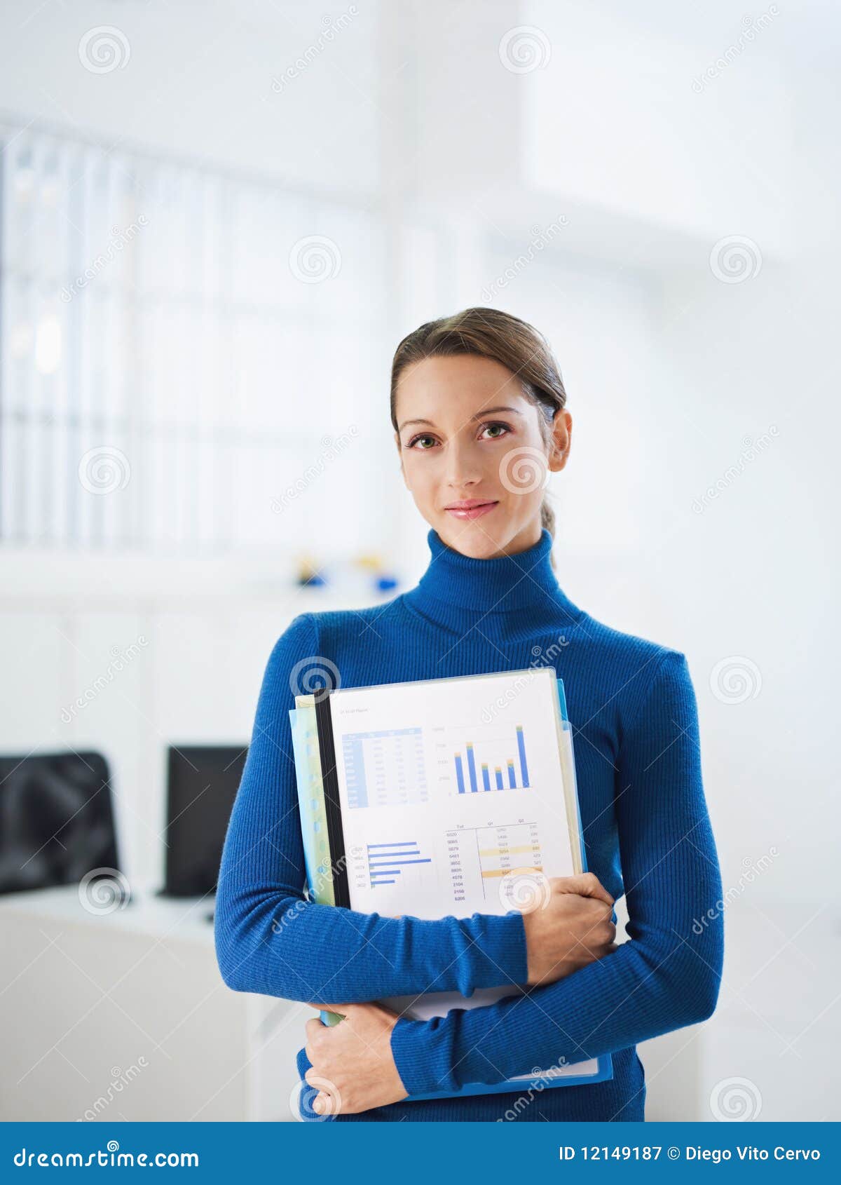 Female assistant stock image. Image of holding, chart - 12149187