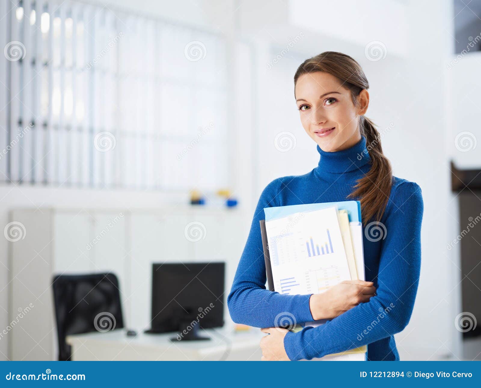 Female assistant stock photo. Image of attractive, european - 12212894