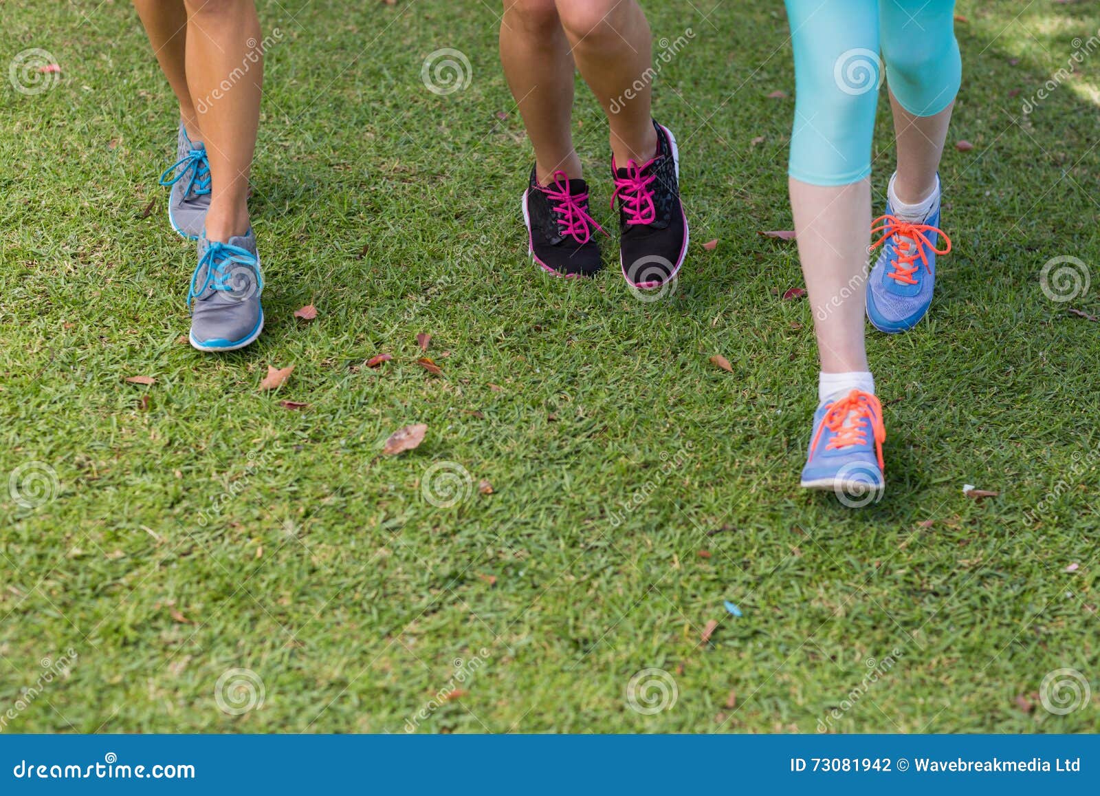 Female Athlete Feet Running on Grass Stock Photo - Image of leisure ...