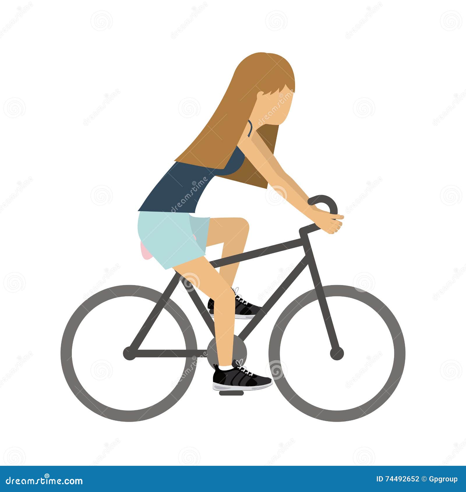 Biking Female Stock Illustrations – 2,621 Biking Female Stock ...