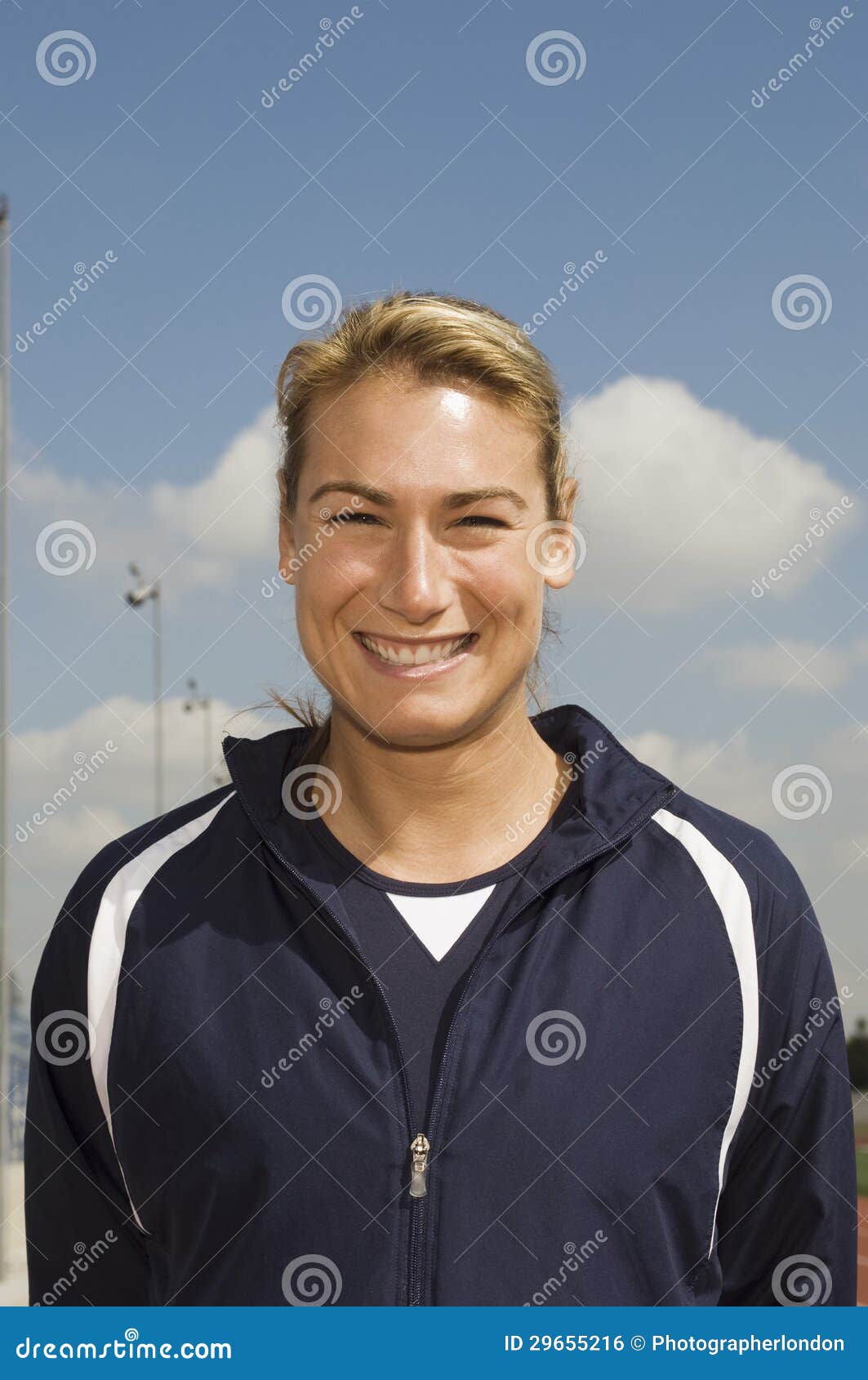 Female Athlete Smiling stock photo. Image of beautiful - 29655216