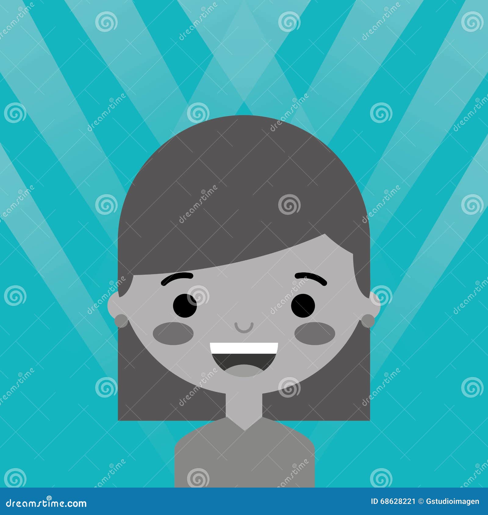 Female avatar design stock illustration. Illustration of fashion - 68628221