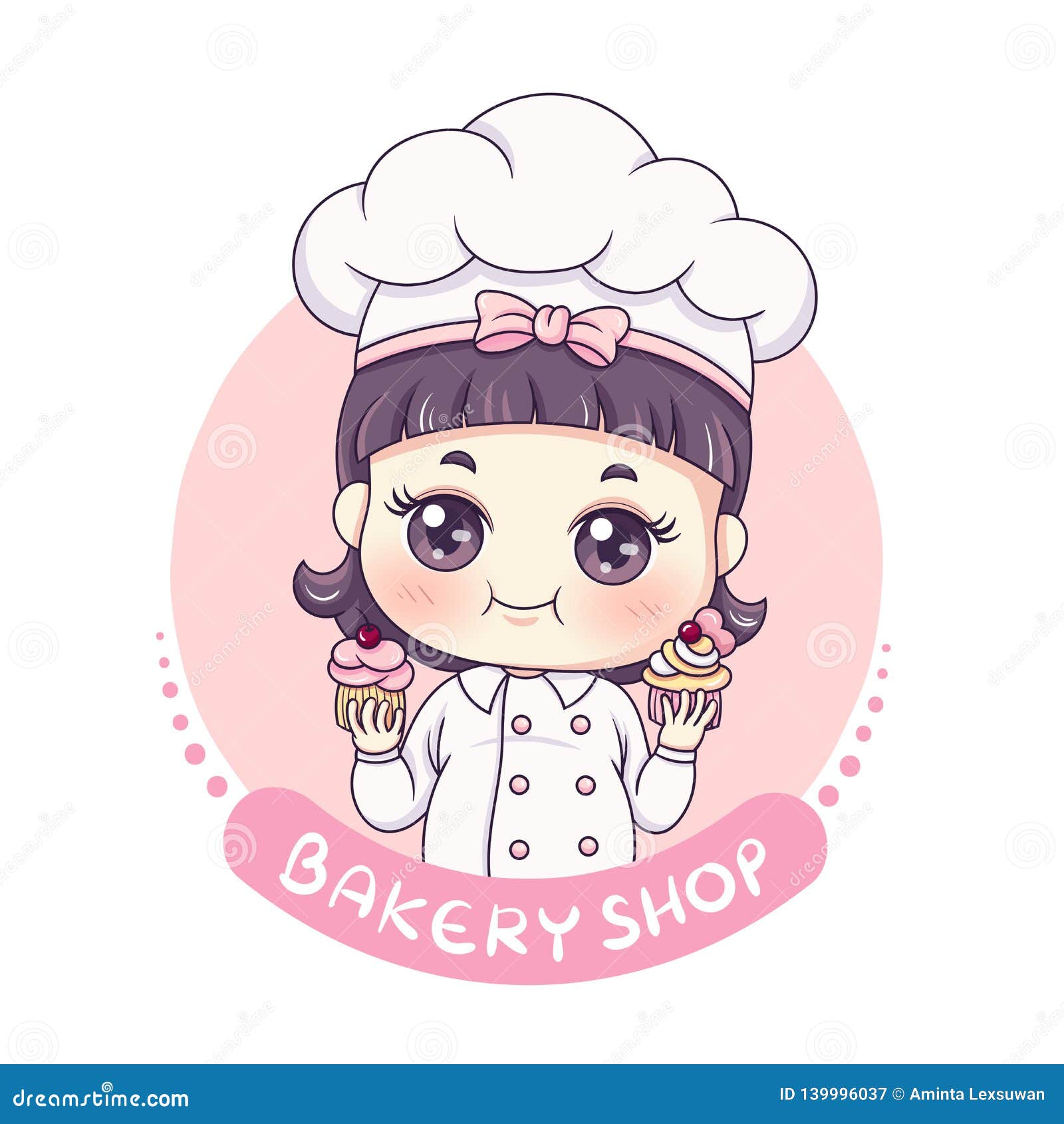 Female Baker_5 stock vector. Illustration of food, cake - 139996037